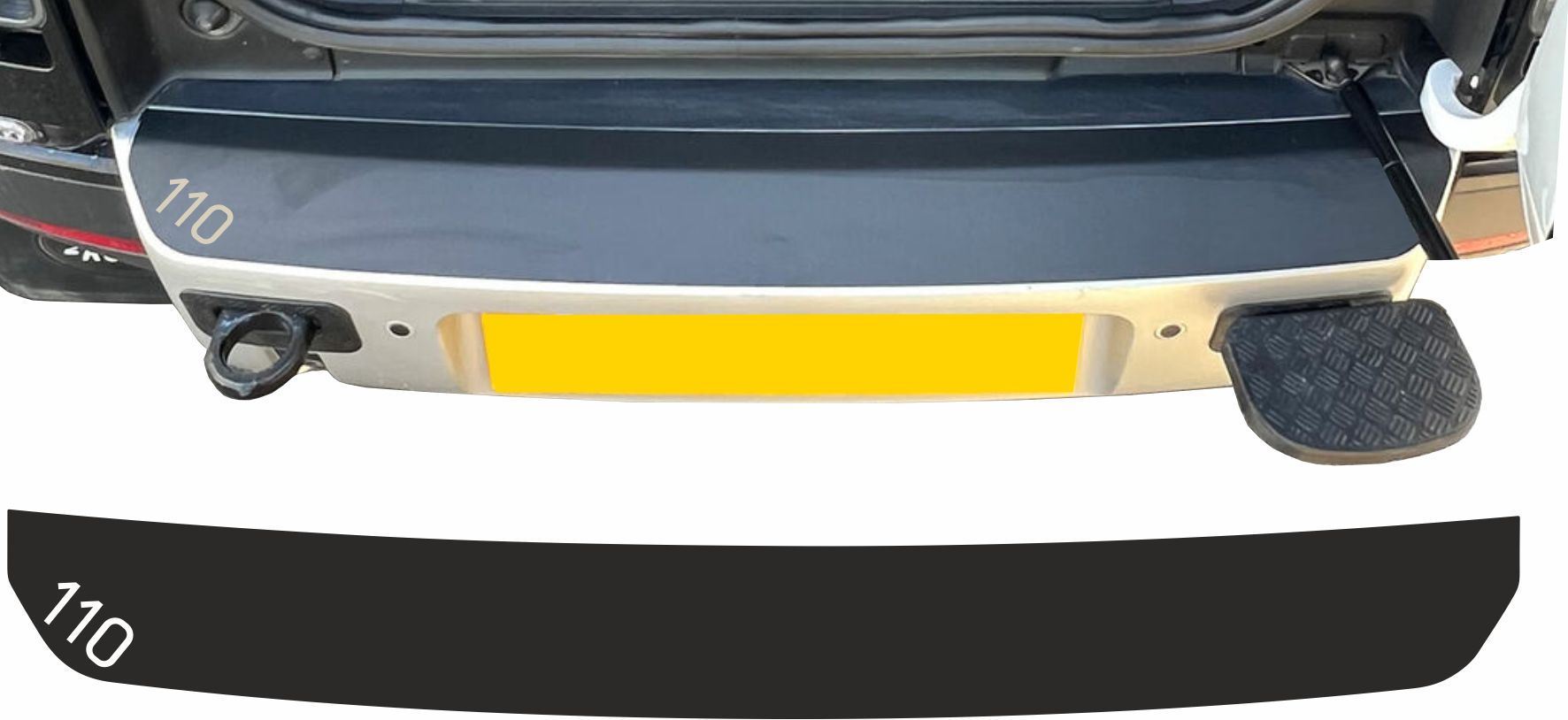 Zen Graphics - Defender 110 rear Bumper textured Bumper Protection ...