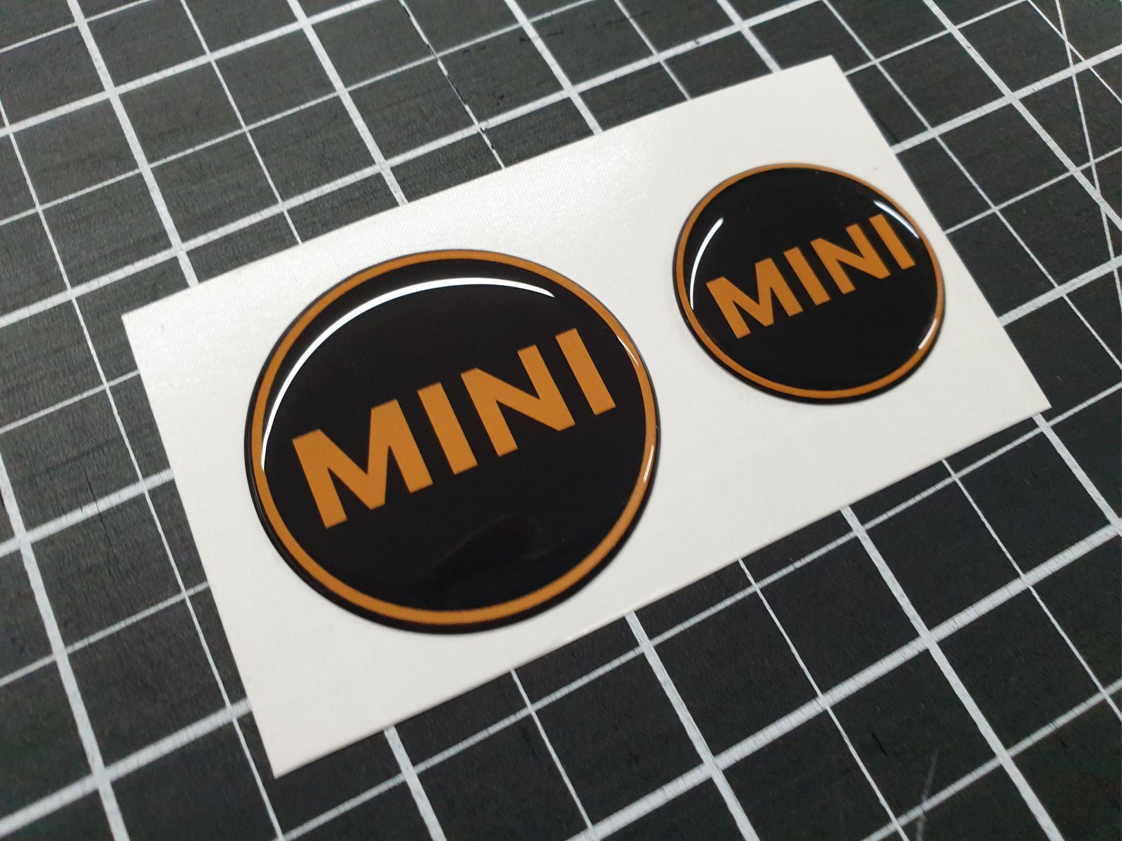 Zen Graphics - MINI R52 R53 rear and Bonnet Badge Gel overlays
