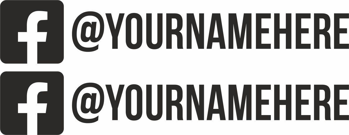 Zen Graphics - Social Media Facebook Tag Panel / Glass Decals / Stickers