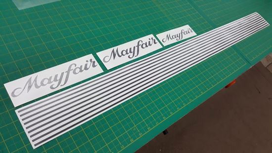 Zen Graphics - Mini Mayfair replacement side & rear Decals and Stripes