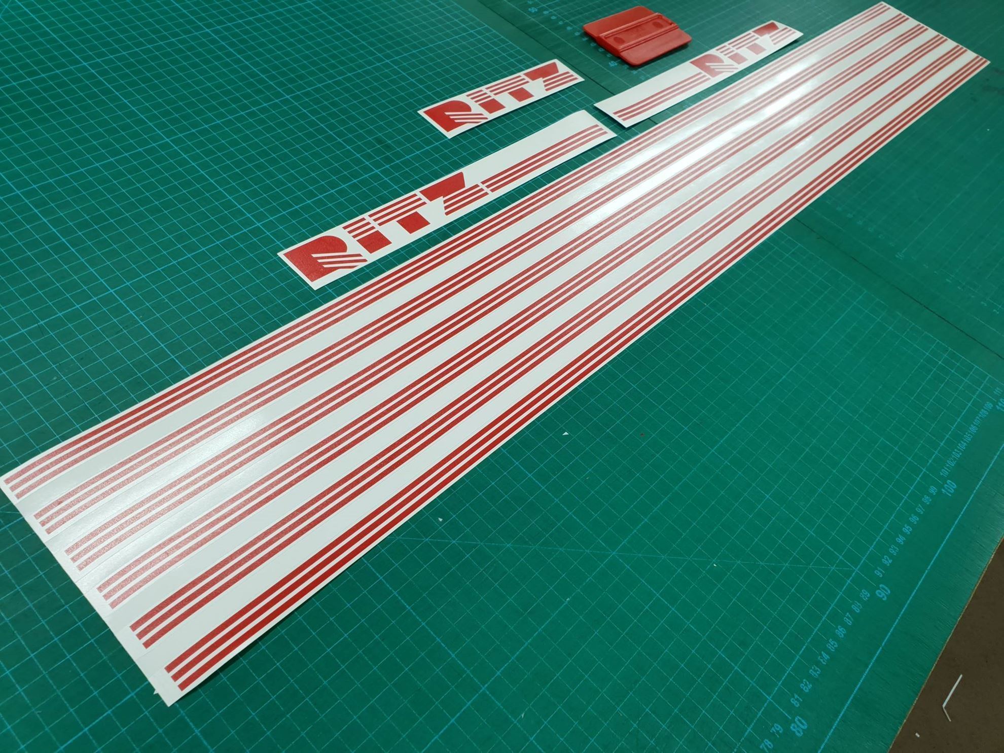 Zen Graphics - Mini Ritz replacement side, Rear Decals and Stripes