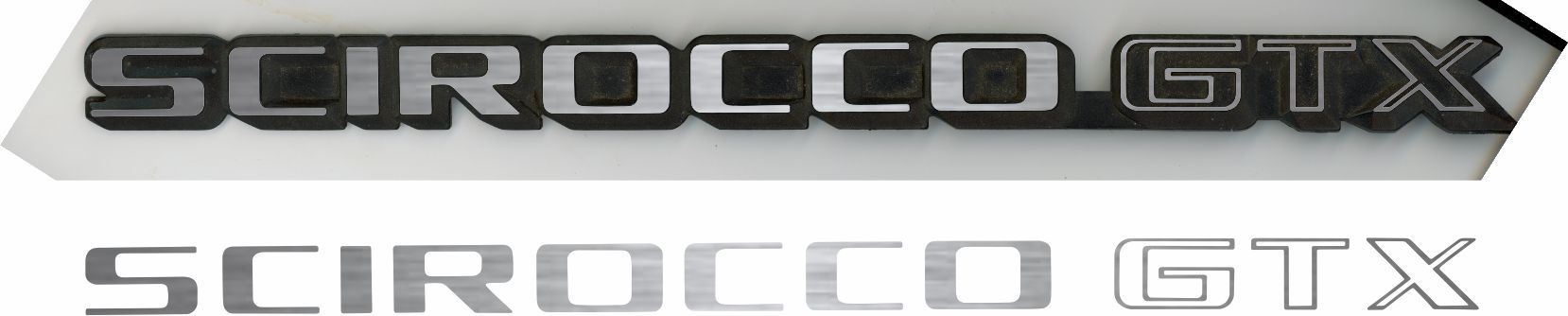Zen Graphics - MK2 Scirocco GTX rear Badge restoration overlay Decal ...