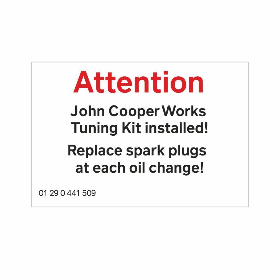Zen Graphics - Mini R55 / R56 / R57/ R58 / R59 JCW Attention Label ...