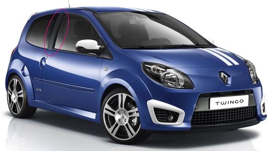 Zen Graphics - Renault Twingo MK2 3 Door B Pillar Textured Matte Black ...