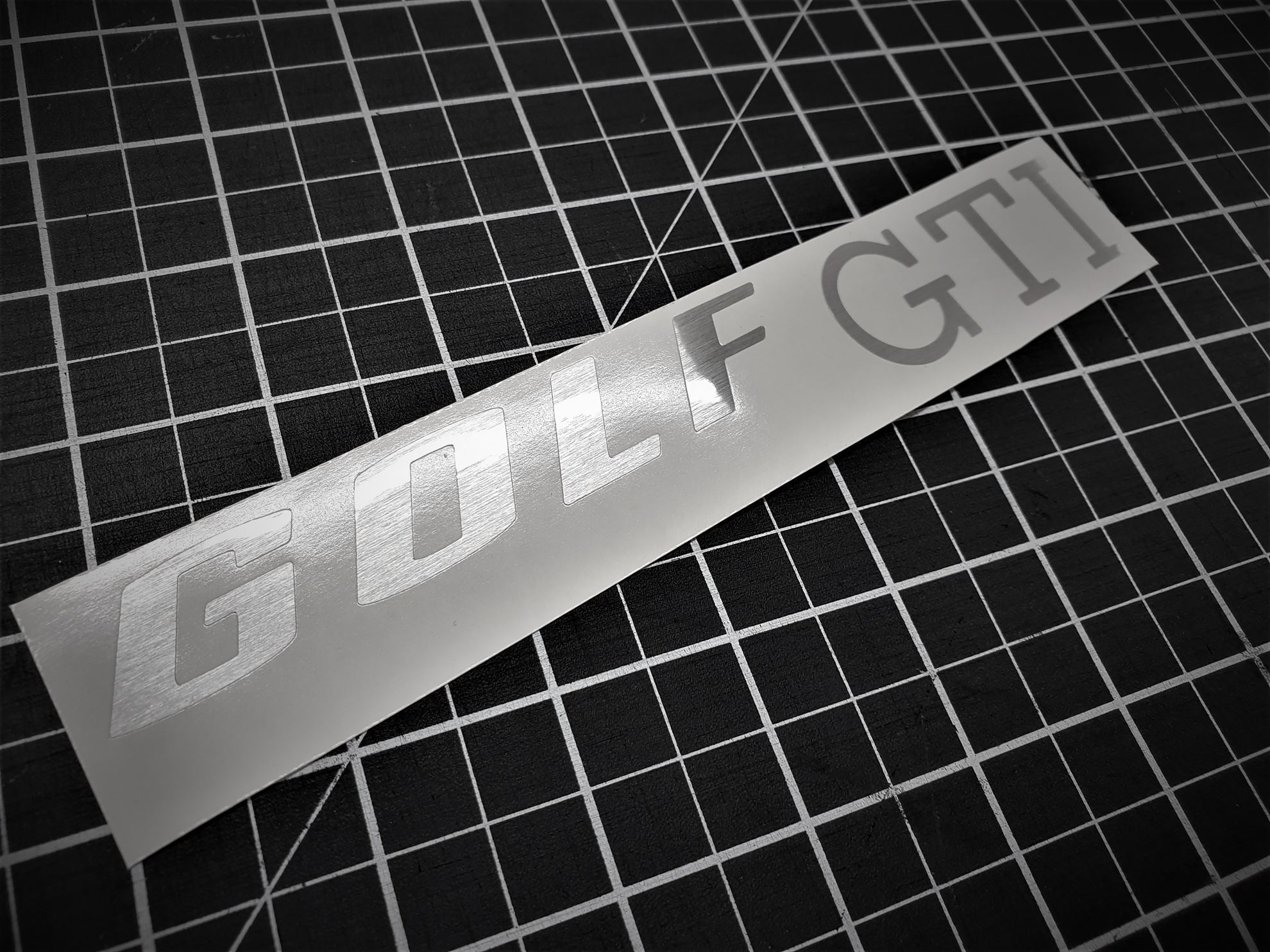 Zen Graphics - Golf GTI Mk1 rear Badge restoration overlay Decal / Sticker