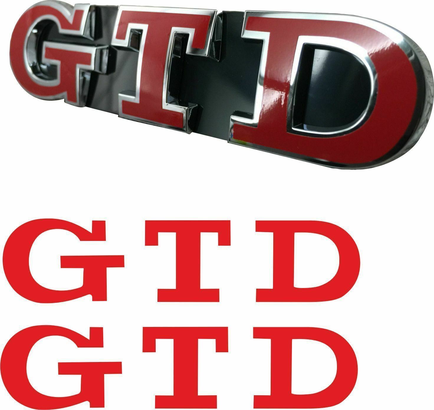 Zen Graphics - Golf MK 7 GTD front & rear Badge Vinyl overlay Decals ...