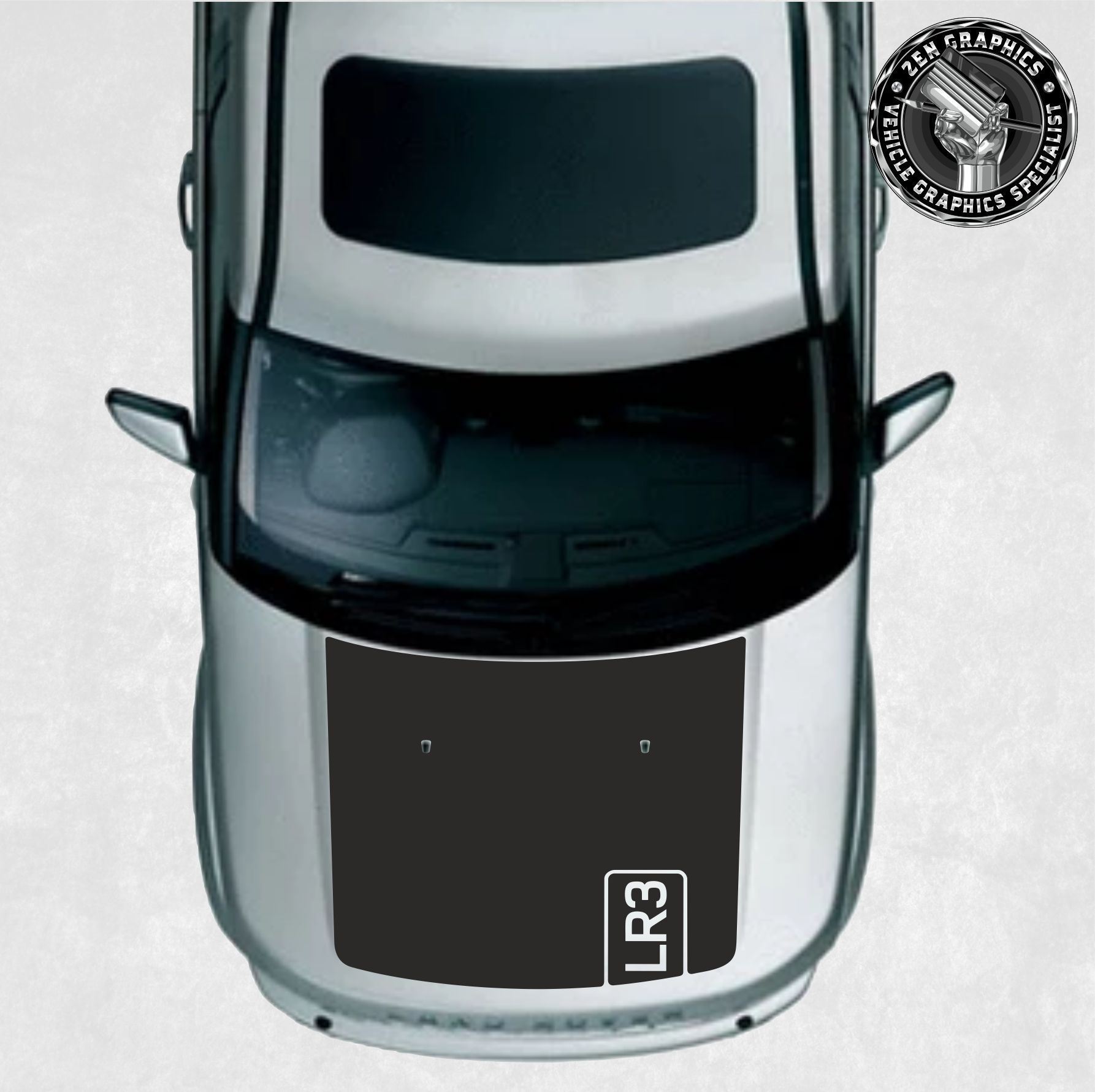 Zen Graphics - Discovery 3 LR3 Bonnet Decal / Vinyl - LONG