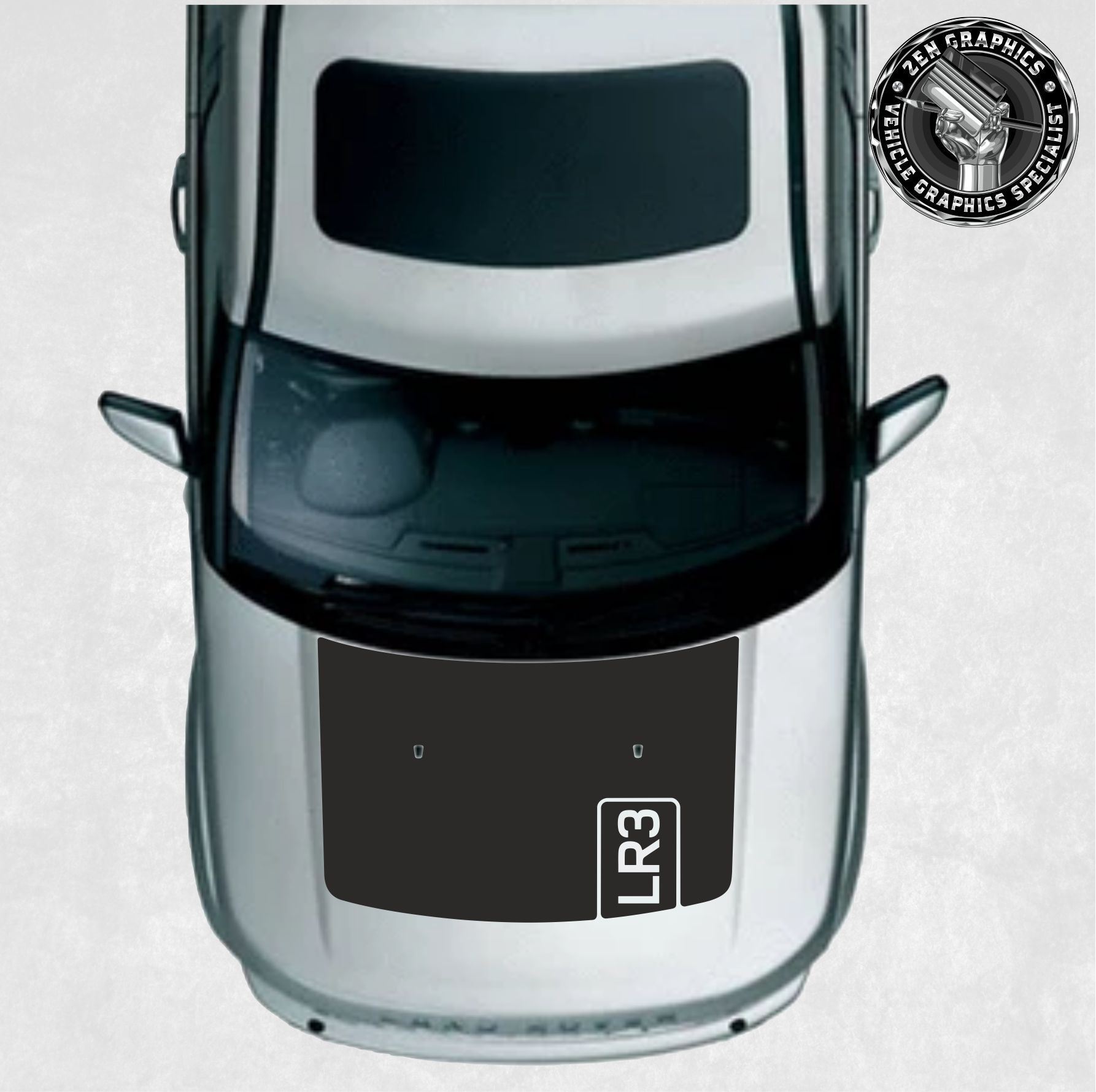 Zen Graphics - Discovery 3 LR3 Bonnet Decal / Vinyl - SHORT