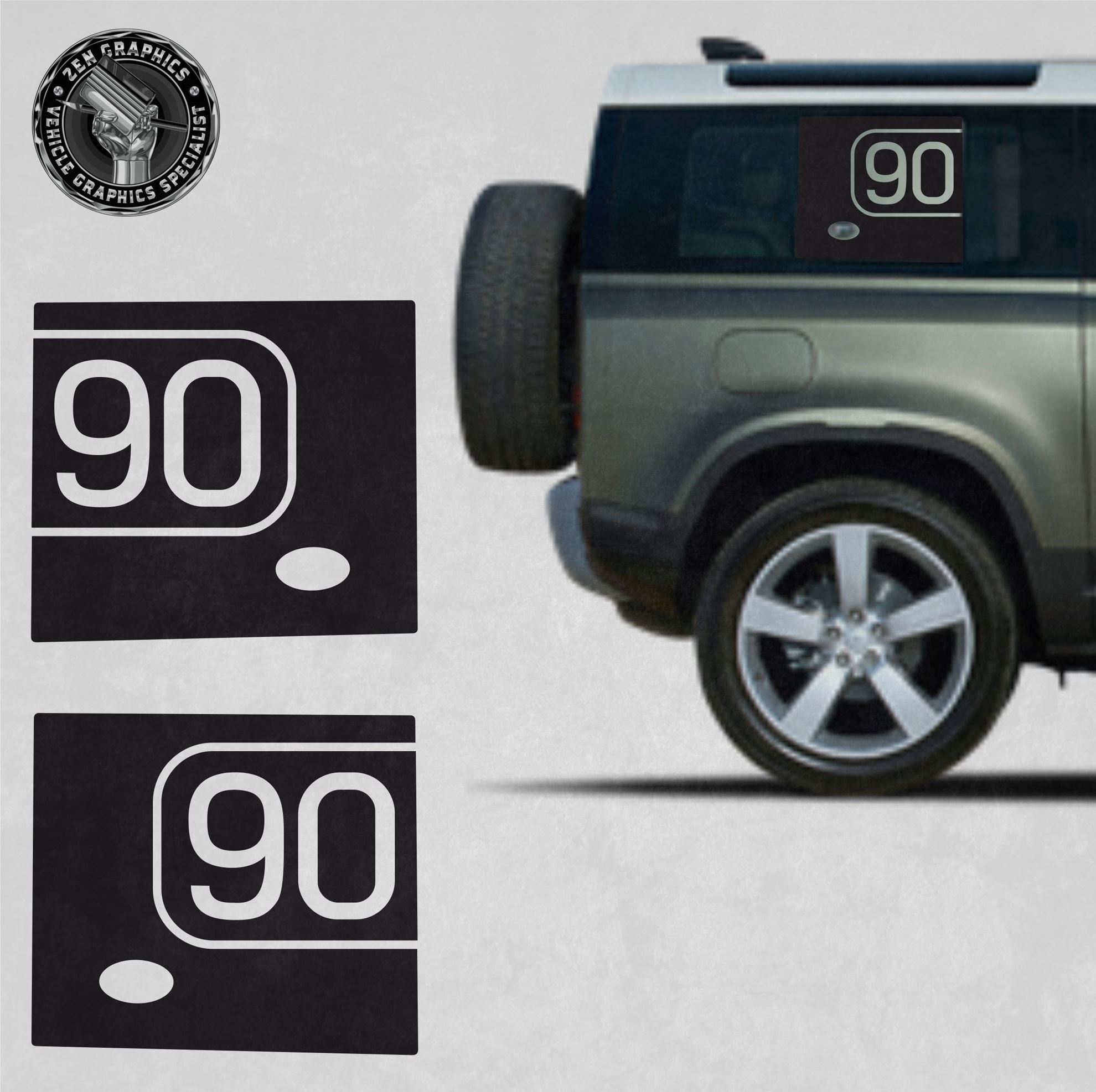 Zen Graphics - 2020 Defender 90 side panel Stickers / Decals