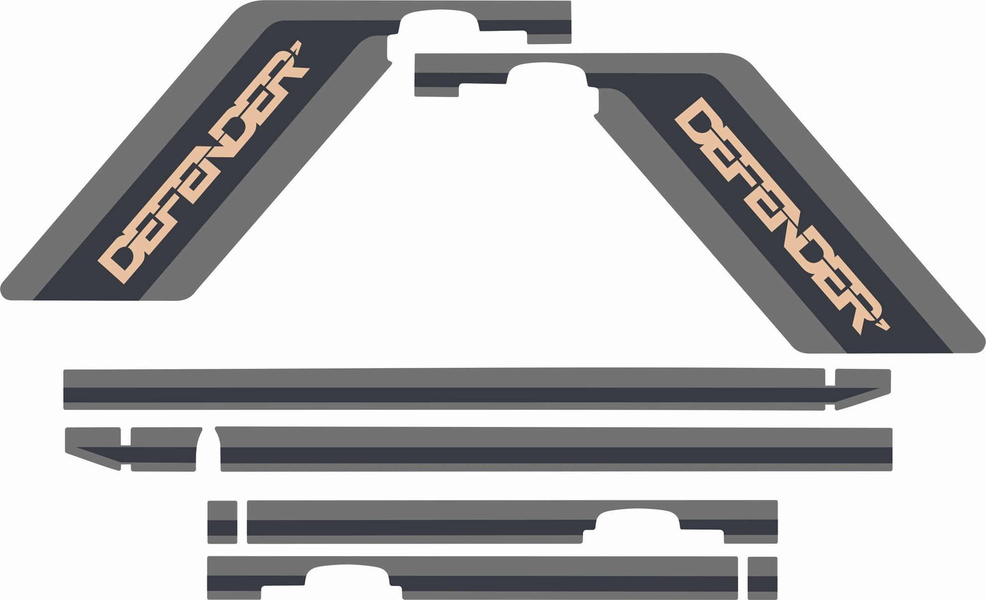 Zen Graphics - Defender 110 1992 - 1998 5 Door side Stripes Decals ...