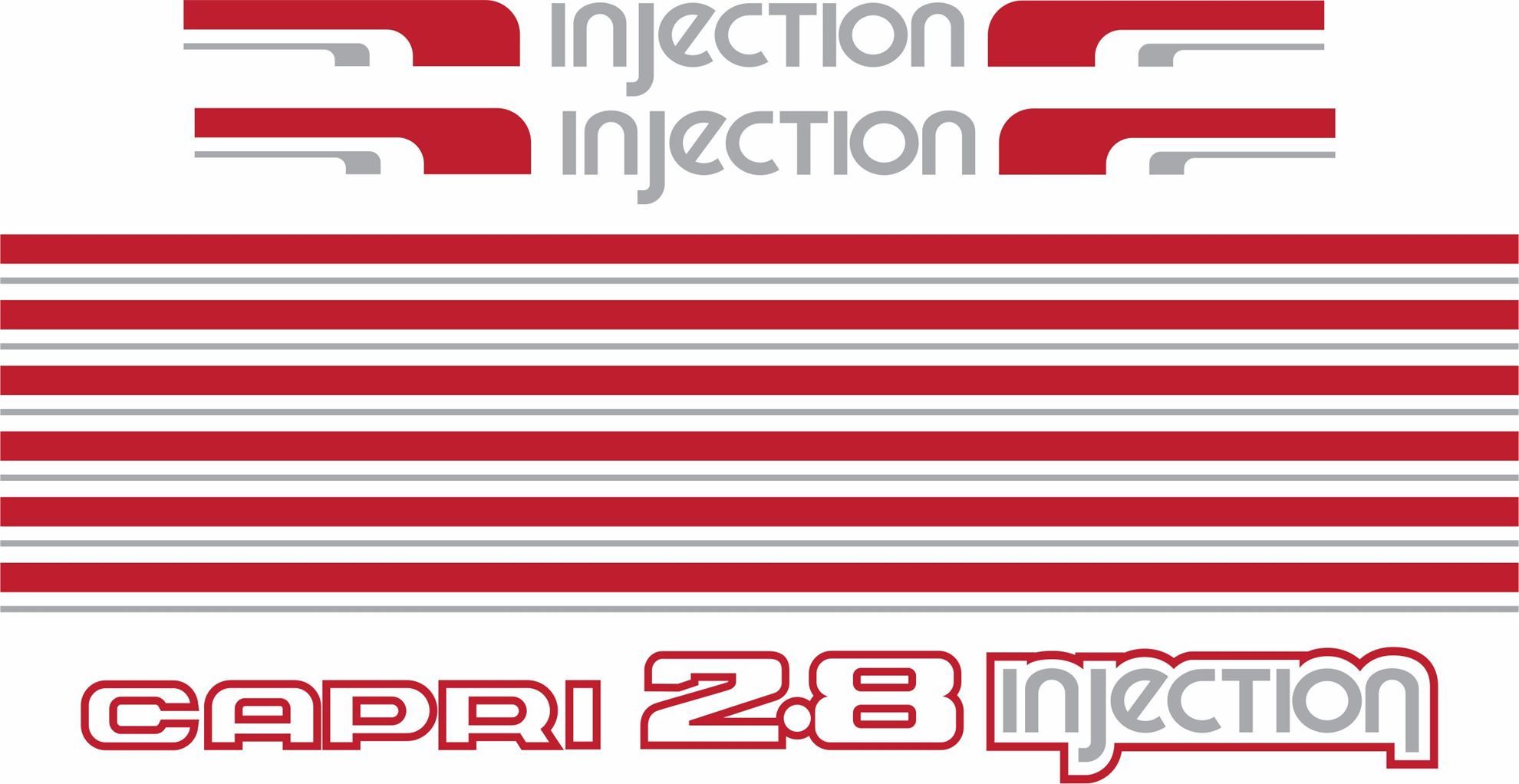 Zen Graphics - Ford Capri MK3 2.8 injection replacement Stripes / Decals