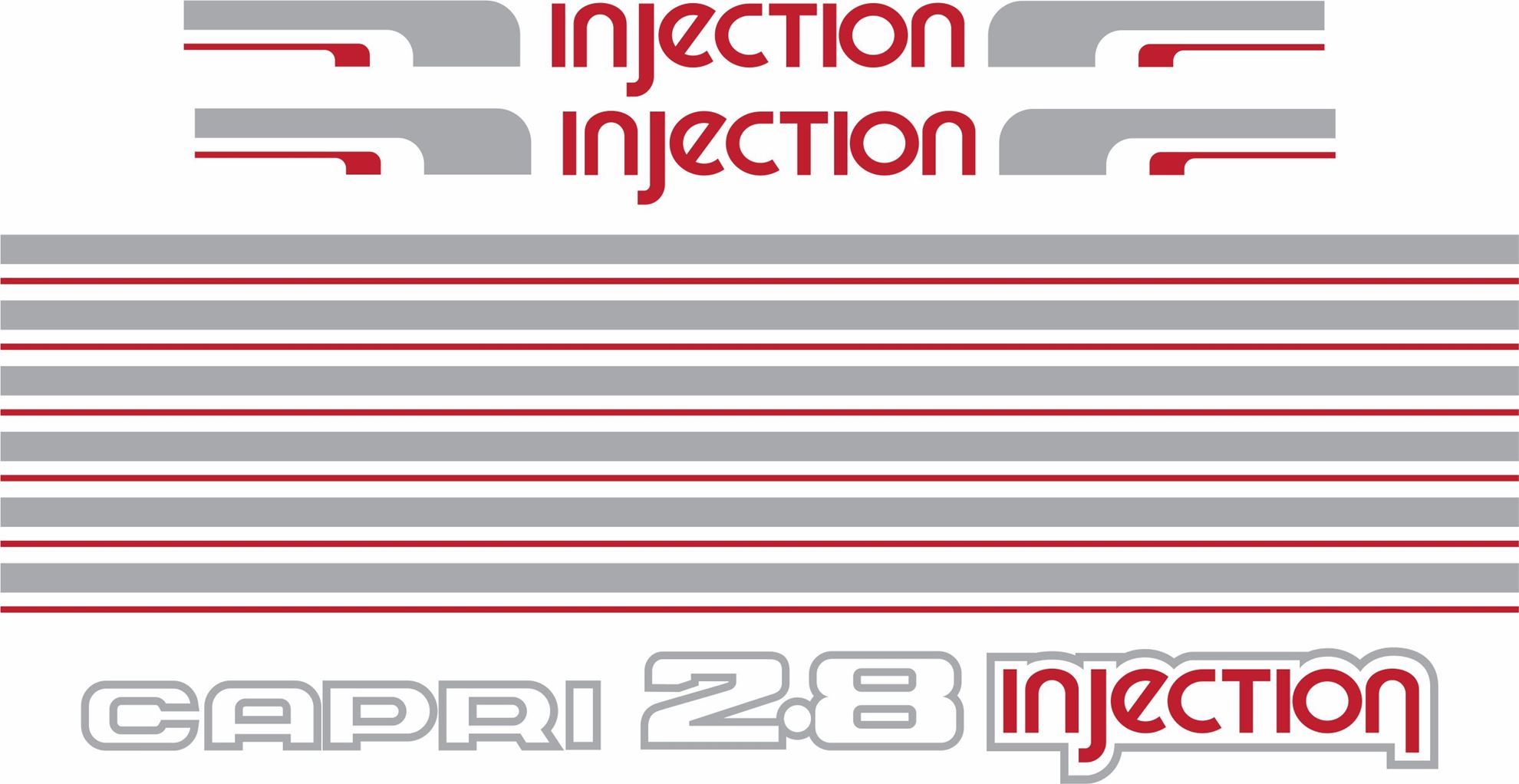 Zen Graphics - Ford Capri MK3 2.8 injection replacement Stripes / Decals