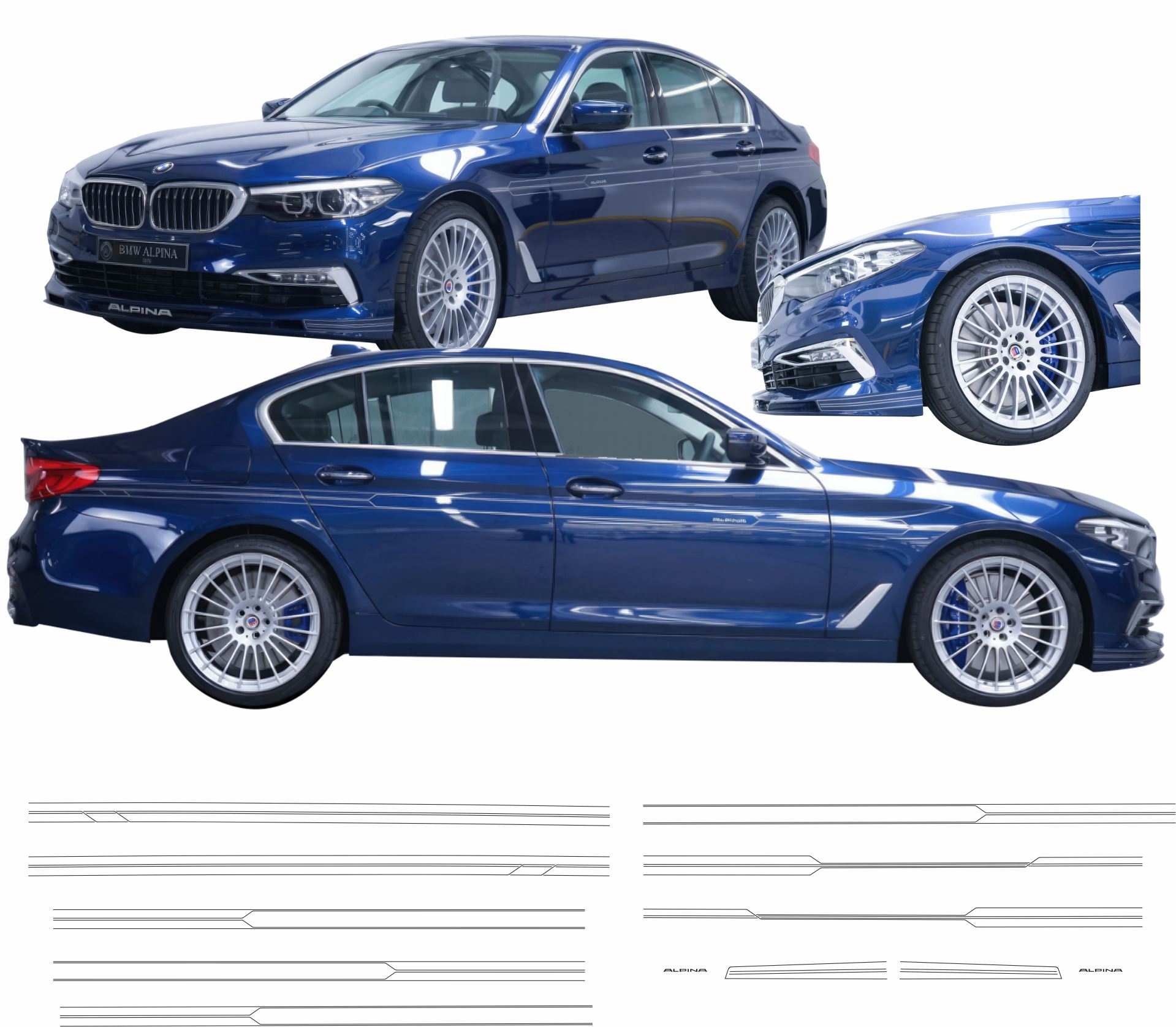 Zen Graphics - BMW 5 Series G30 / G31 Alpina B5 / D5 Stripes / Stickers