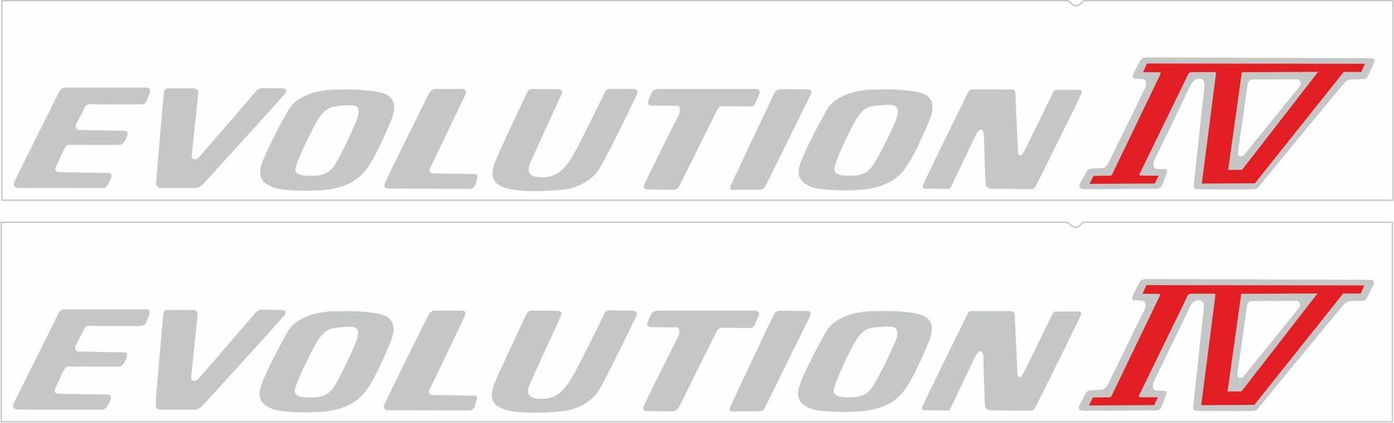 Zen Graphics - Mitsubishi Evolution 4 replacement side Decals / Stickers