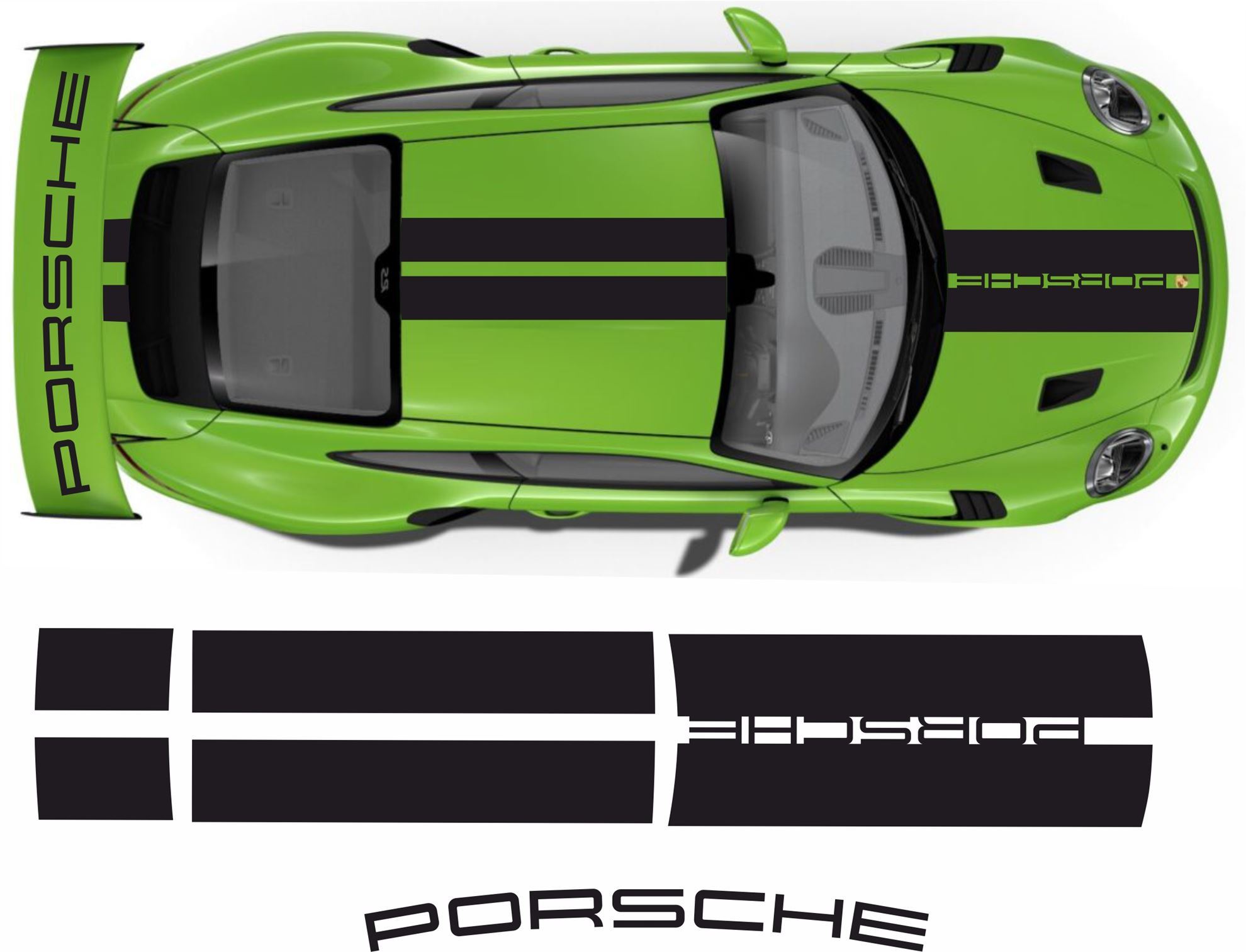 Zen Graphics - 991 GT3 RS 2018 - 2019 OTT Stripes and Wing Decal
