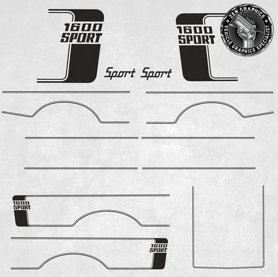 Zen Graphics - Ford Escort MK2 1600 Sport Stripes / Decals