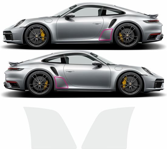 Zen Graphics - 992 Turbo S Pre Cut PPF rear arch Stone Guards