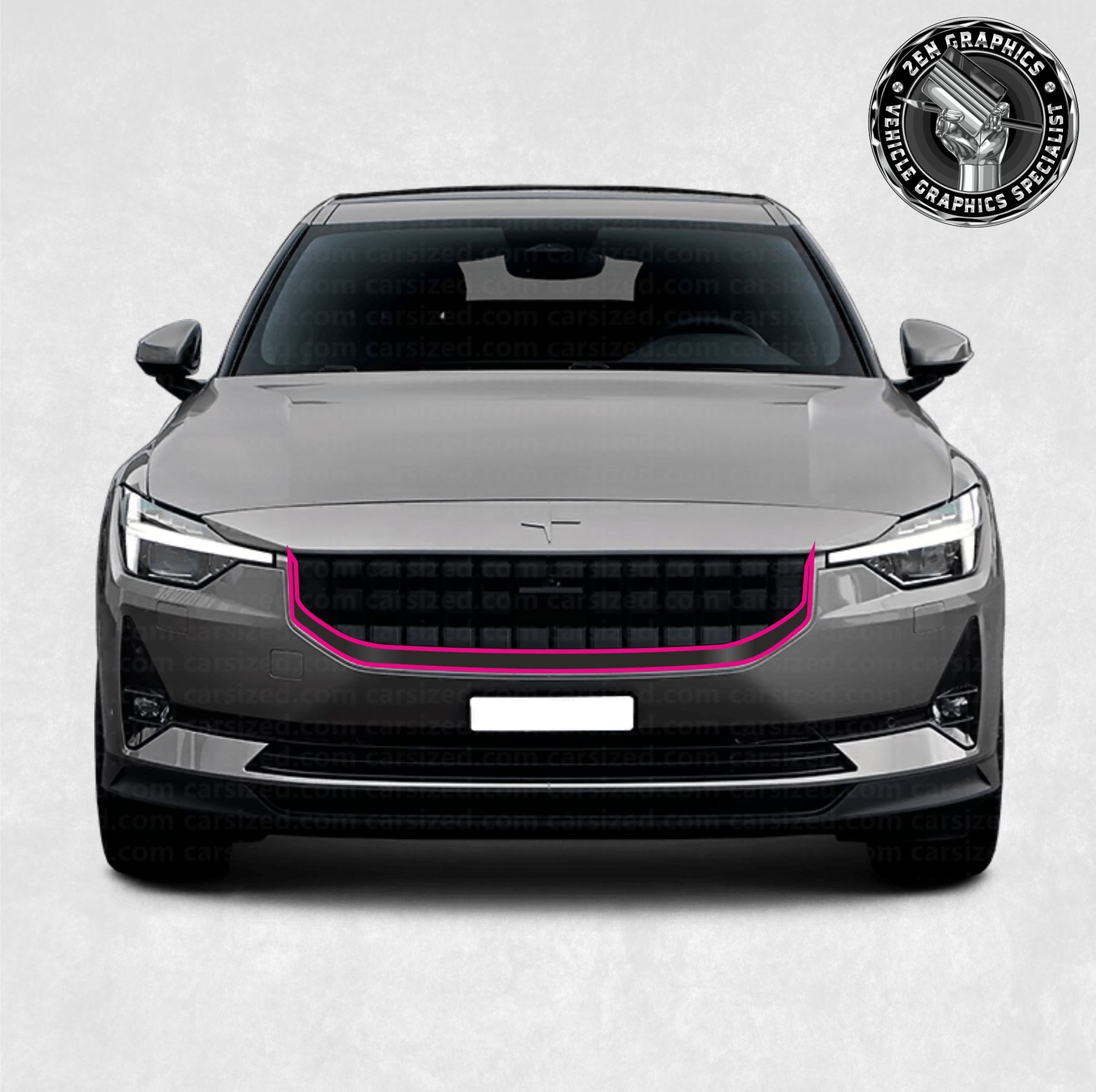 Zen Graphics - front Grille De Chrome pre cut Vinyl overlay to fit ...