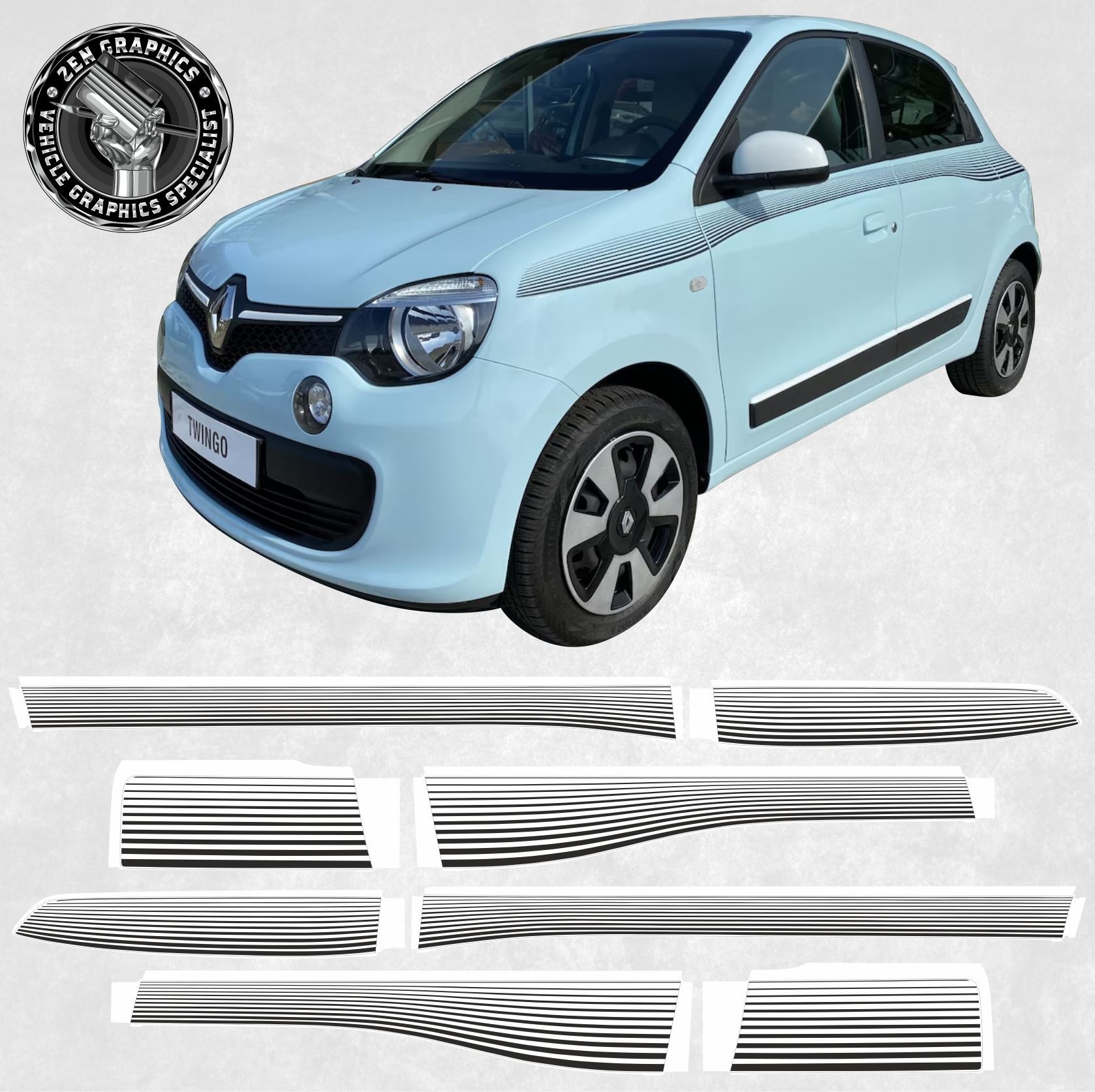 Zen Graphics - Renault MK3 Twingo side Stripes / Stickers