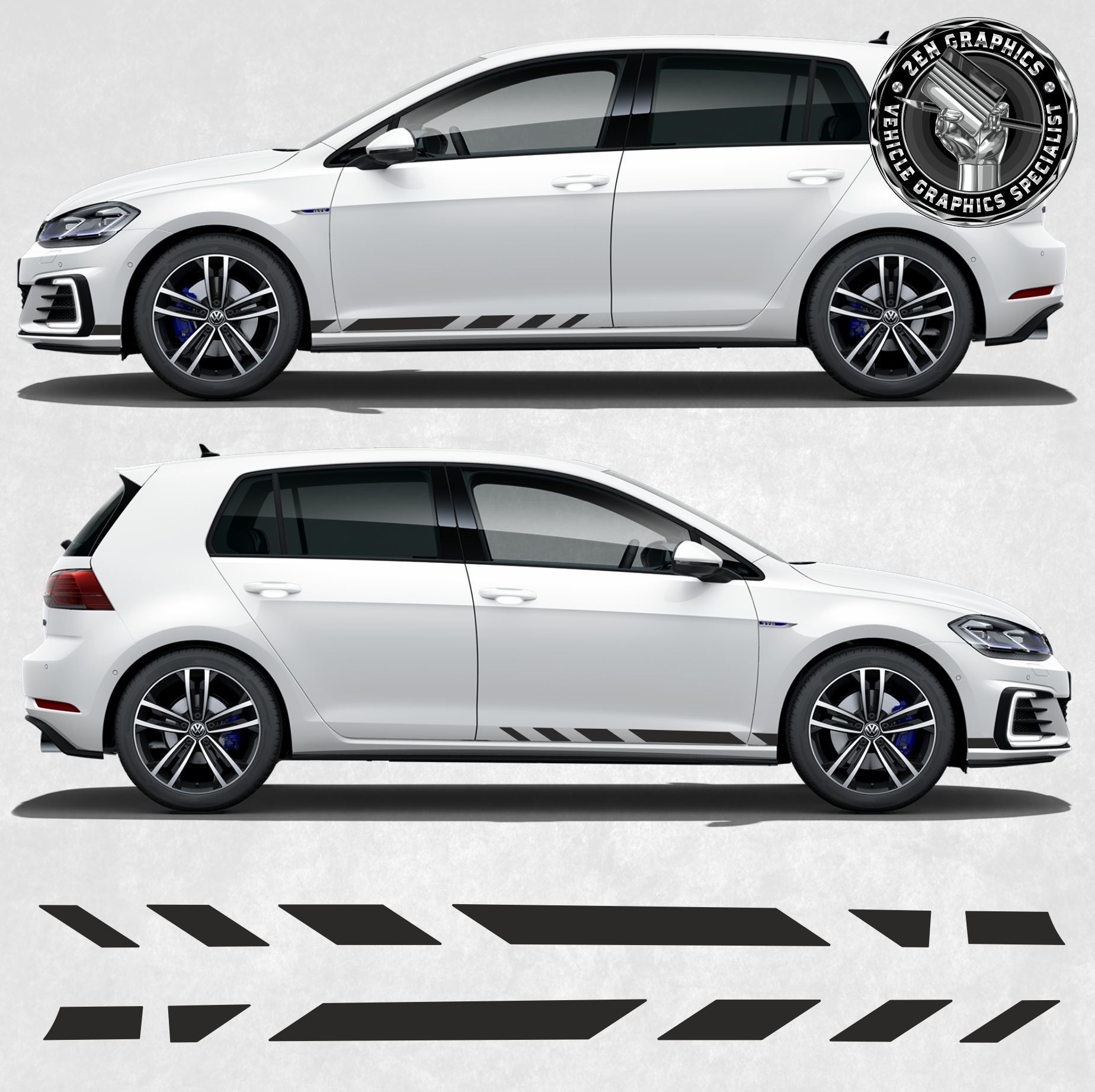 Zen Graphics - Golf GTI MK7.5 Clubsport Style side Stripes / Stickers