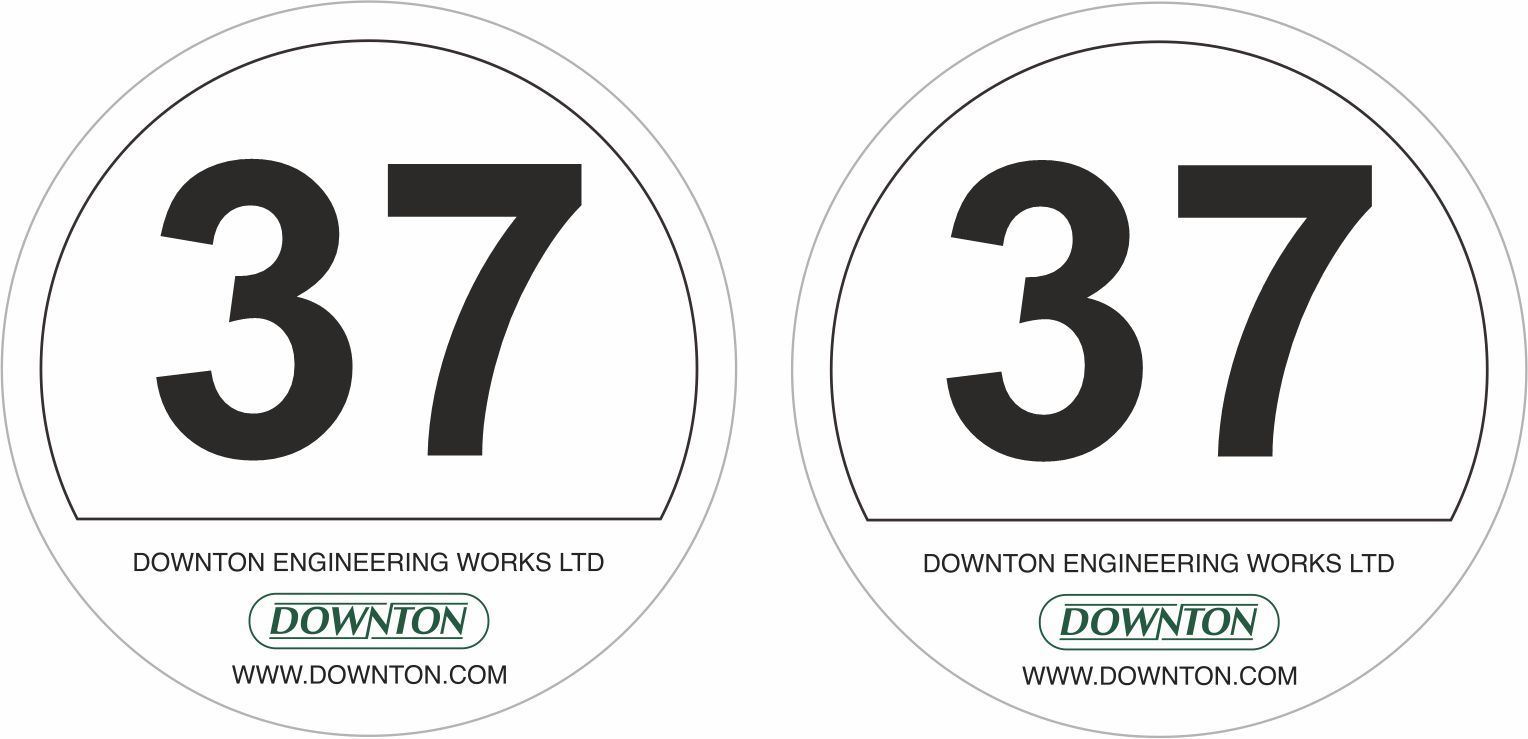 Zen Graphics - Downton racing Door Numbers