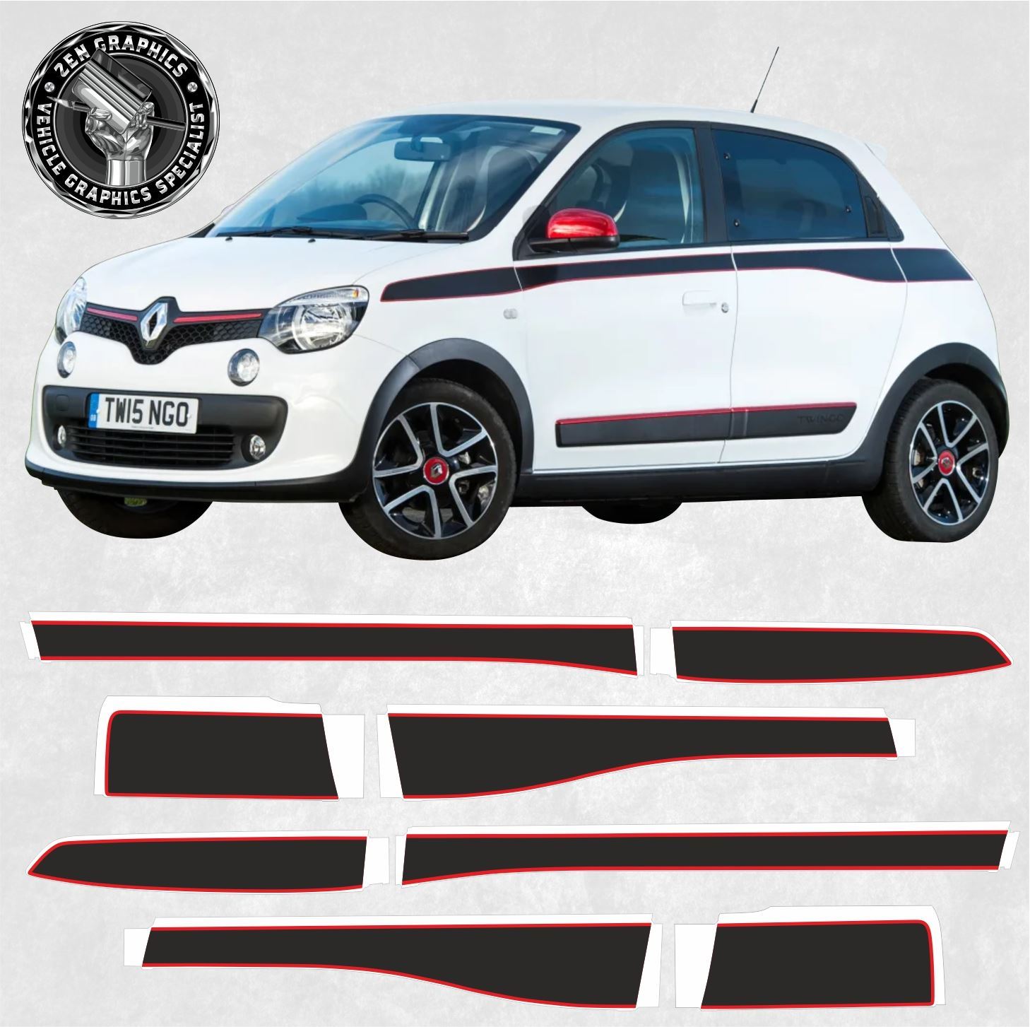 Zen Graphics - Renault MK3 Twingo side Stipes / Stickers