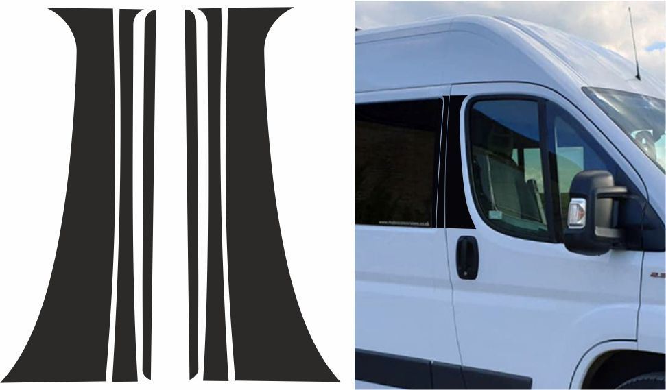 Zen Graphics - Peugeot Relay / Citroen Ducato B Pillar Blackout Decals ...