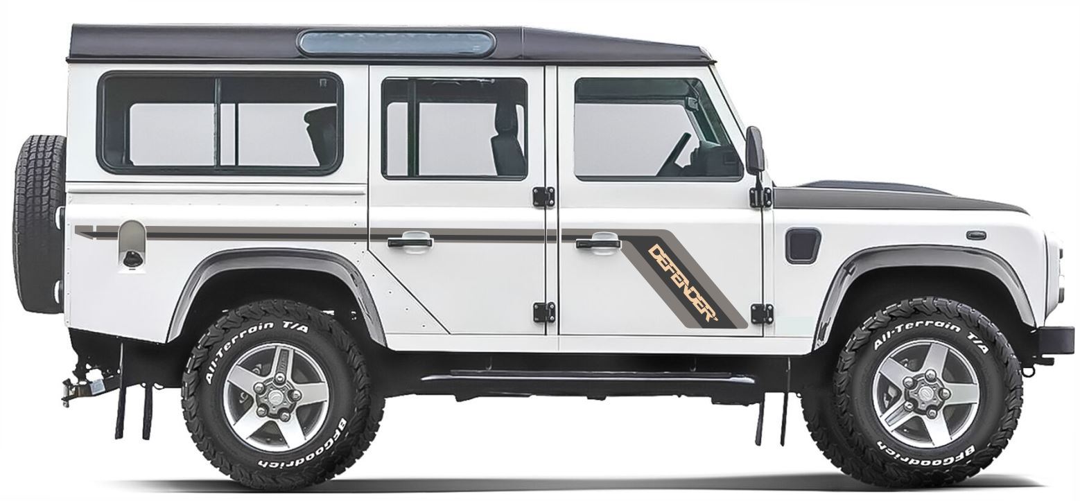 Zen Graphics - Defender 110 1992 - 1998 5 Door side Stripes Decals ...