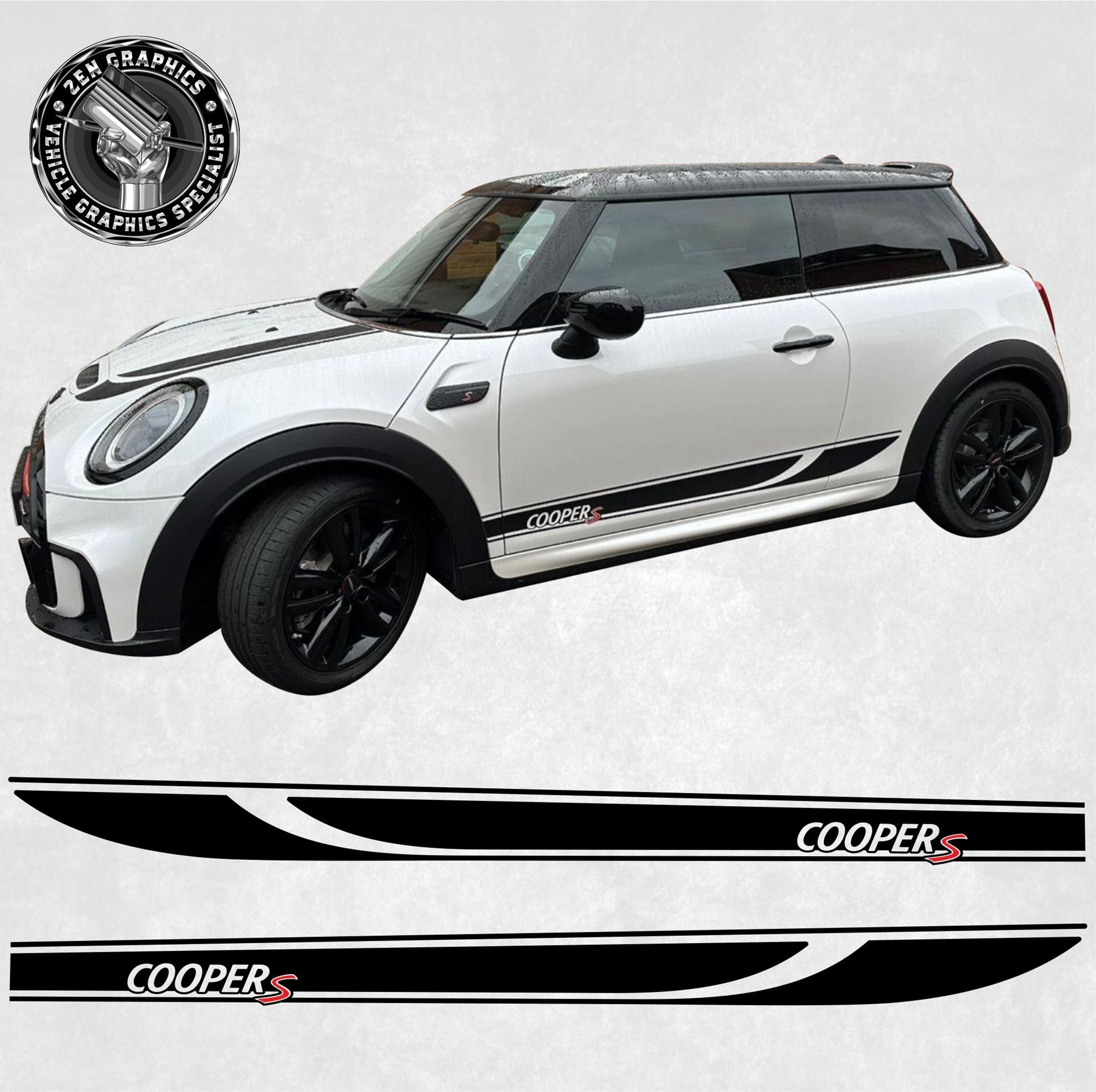 Zen Graphics - Mini F55 / F56 Cooper S side Stripes / Stickers
