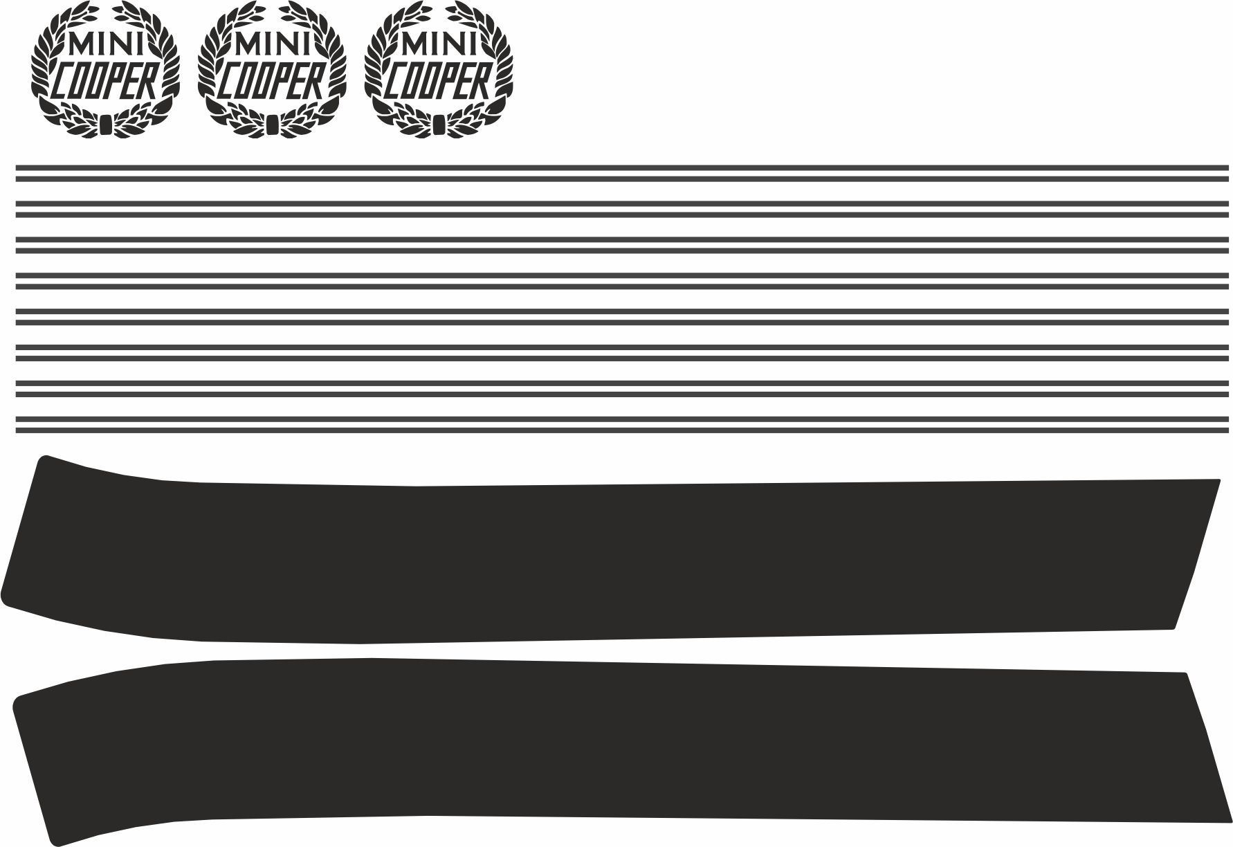 Zen Graphics - Classic Mini Cooper restoration Decals / Pin Stripes ...