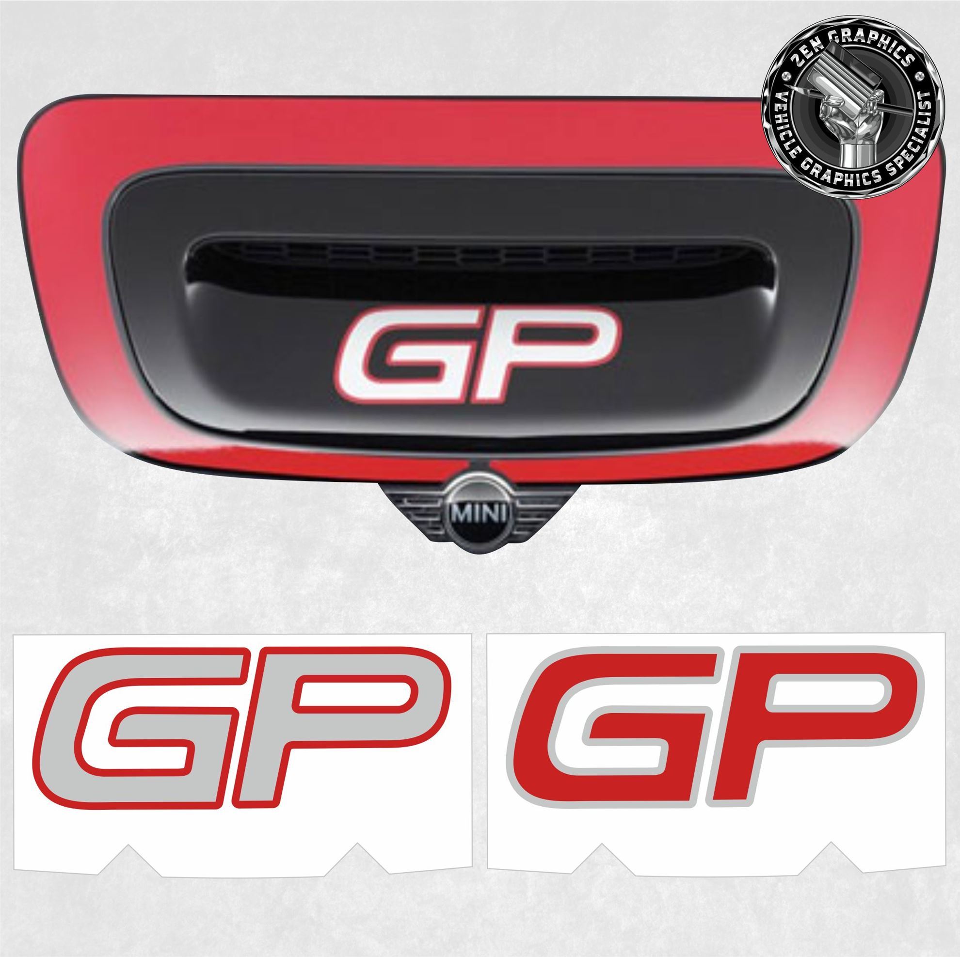 Zen Graphics - Mini R56 GP Bonnet Scoop Decal / Sticker