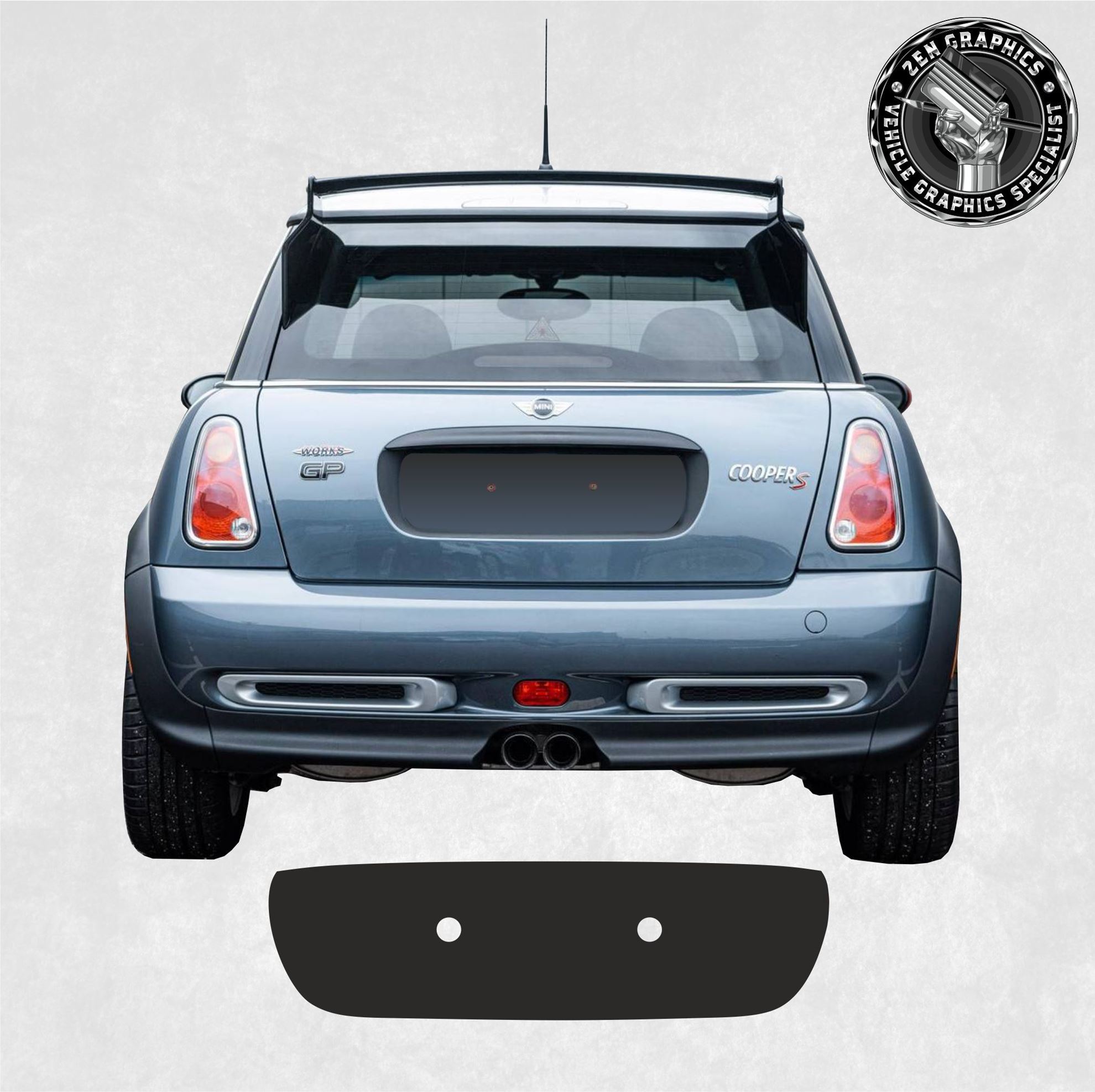 Zen Graphics - Mini R52 / R53 GP replacement Number Plate surround ...