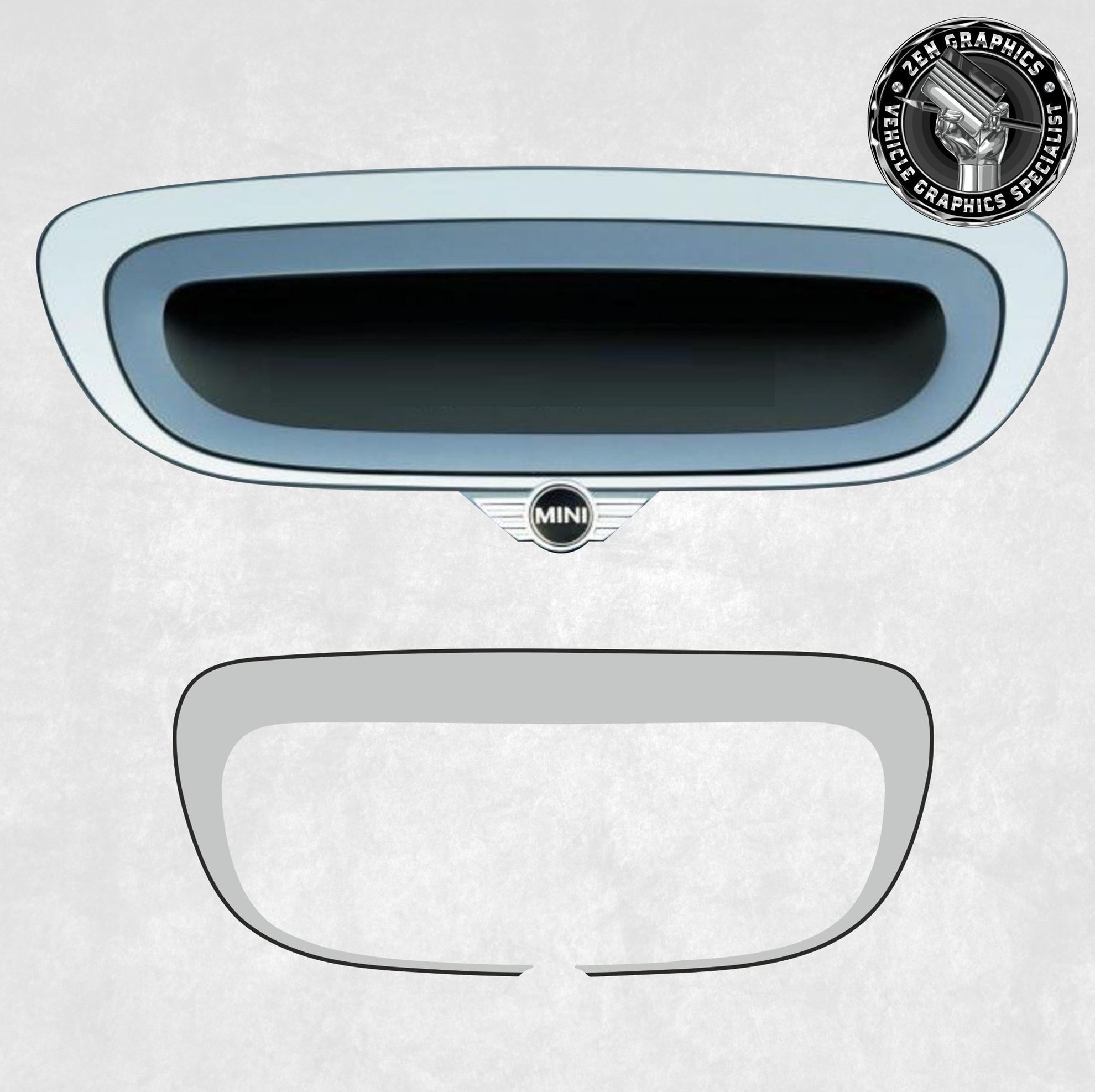 Zen Graphics - Mini R52 / R53 GP / Cooper S Bonnet Scoop Surround Decal ...