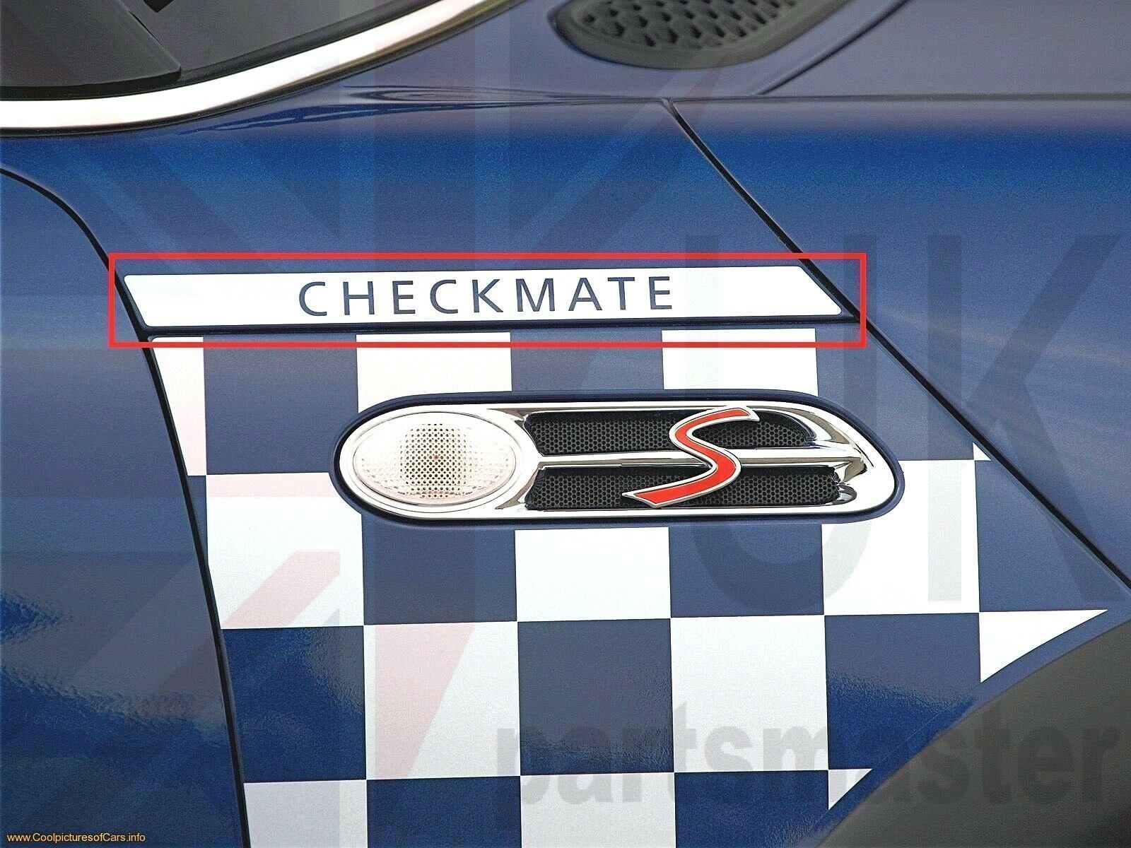 Zen Graphics - Mini R53 Cooper S Checkmate replacement Scuttle Decals ...