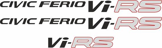 Zen Graphics - Side and rear Decals / Stickers for Civic EK Ferio Vi-RS
