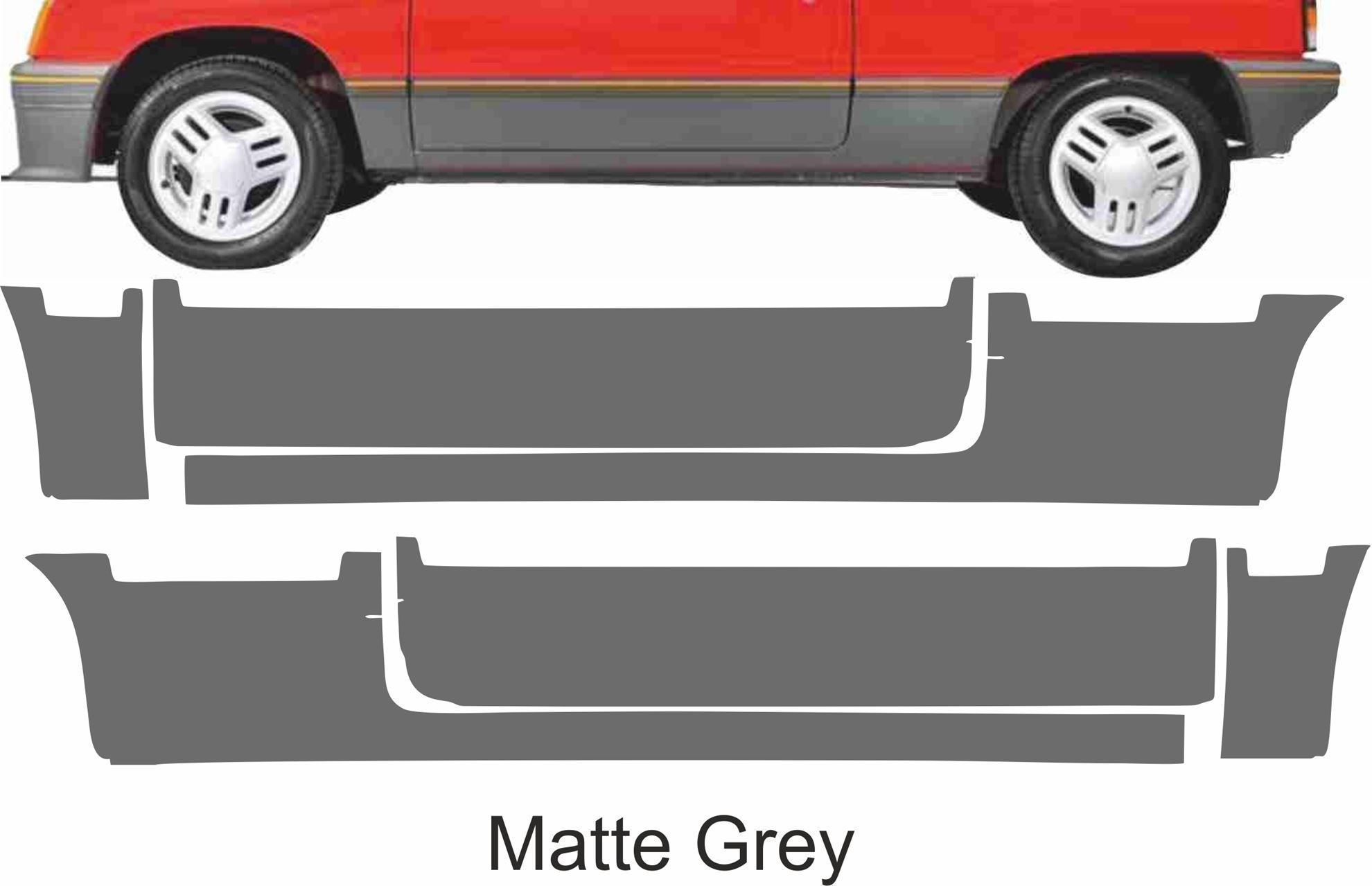 Zen Graphics - Vauxhall Nova SR Lower Door & Sill replacement Vinyl ...