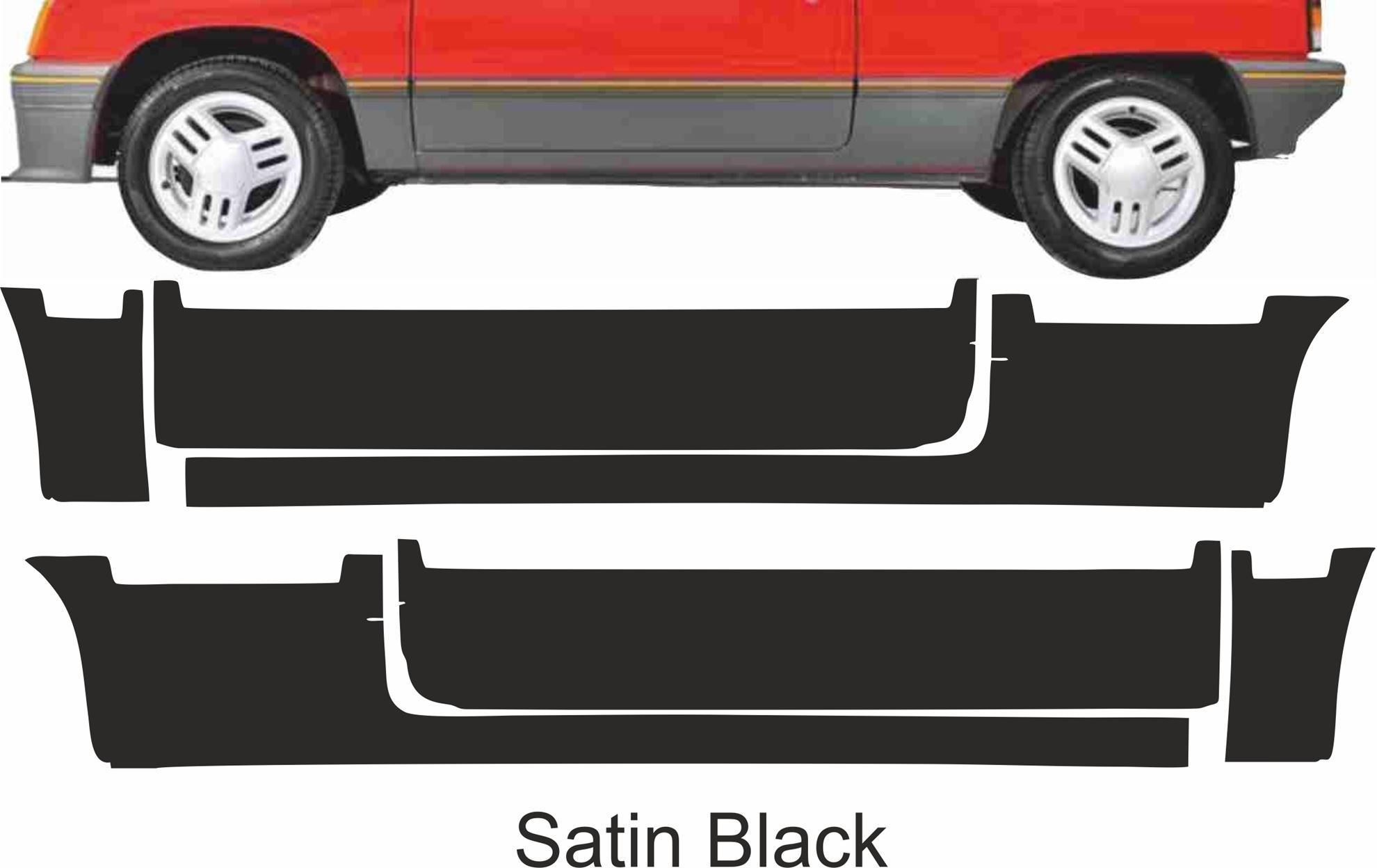 Zen Graphics - Vauxhall Nova SR Lower Door & Sill replacement Vinyl ...