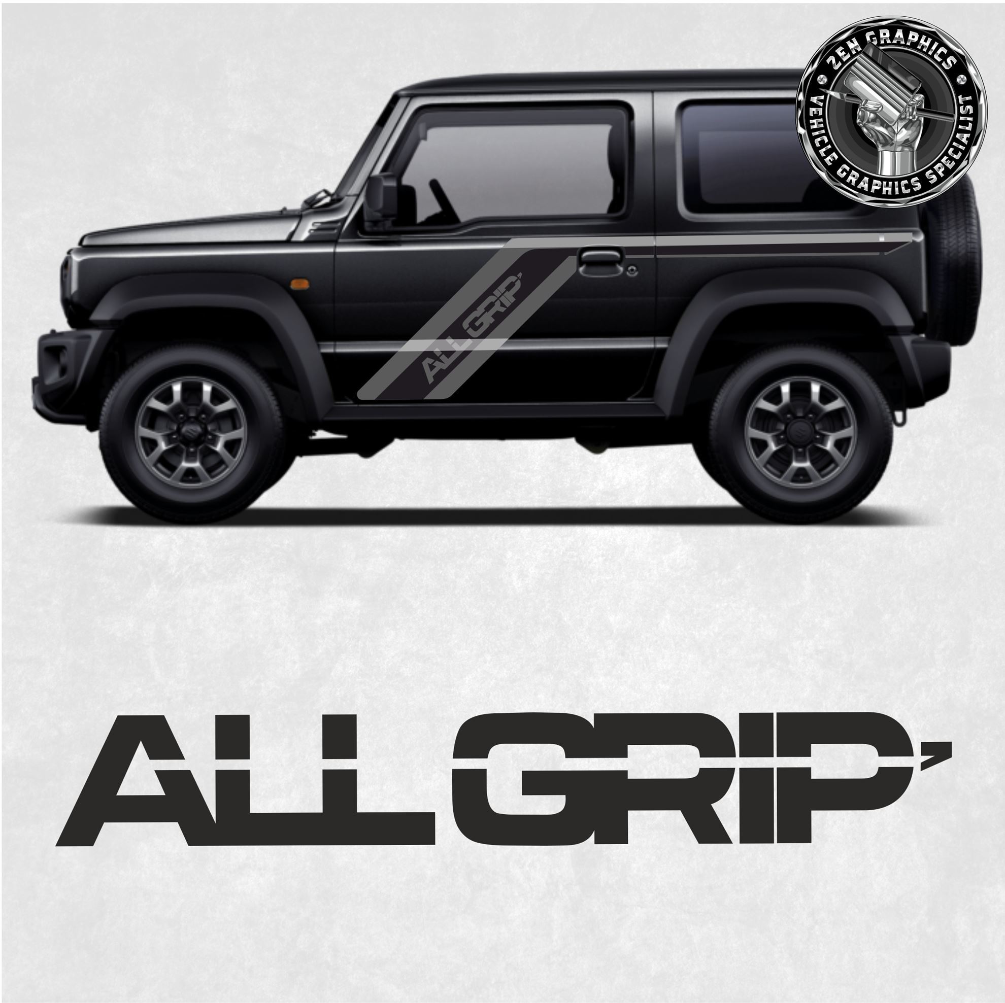 Zen Graphics - Suzuki Jimny All Grip Defender style side Stripes / Stickers