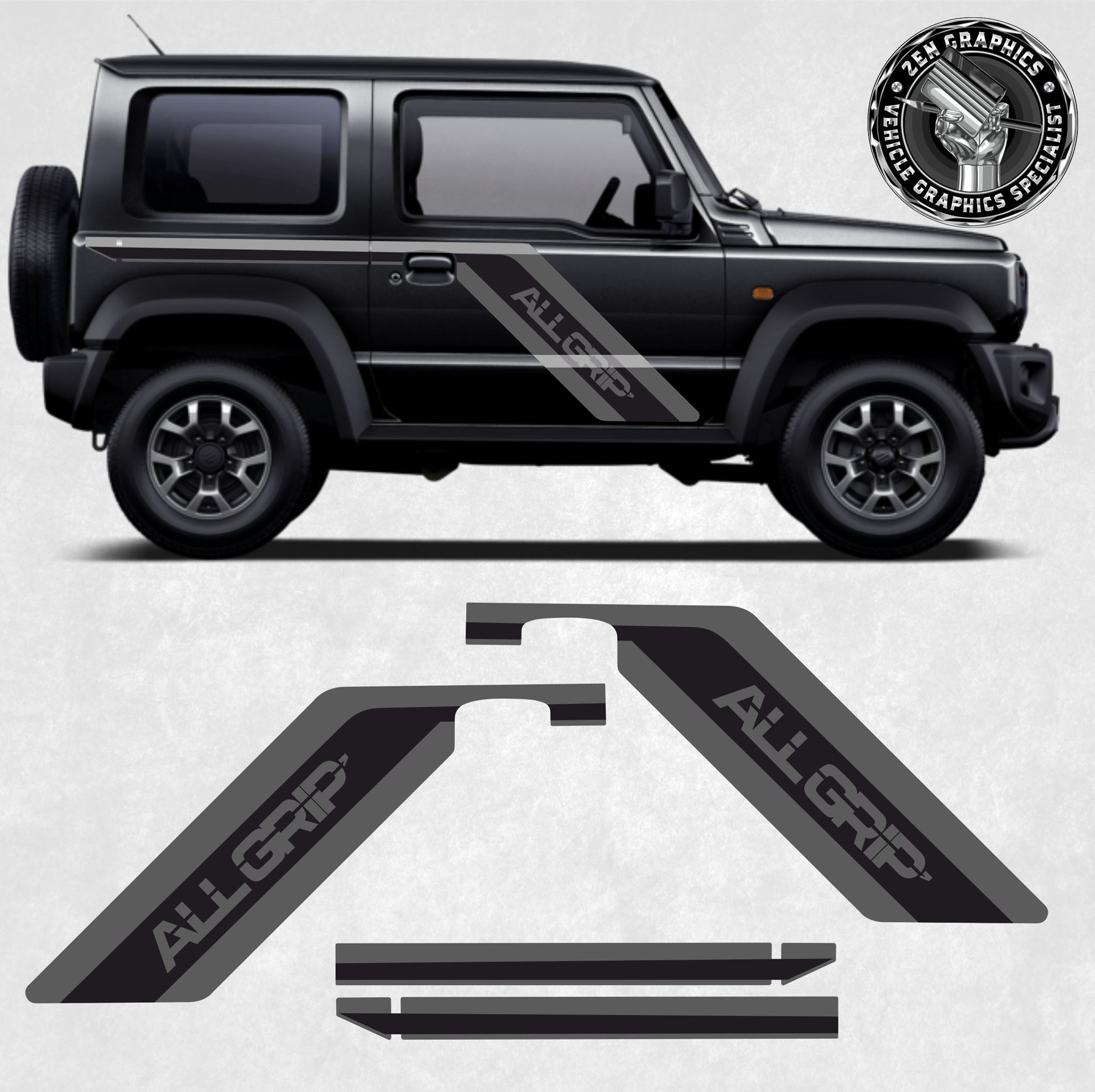 Zen Graphics - Suzuki Jimny All Grip Defender style side Stripes / Stickers
