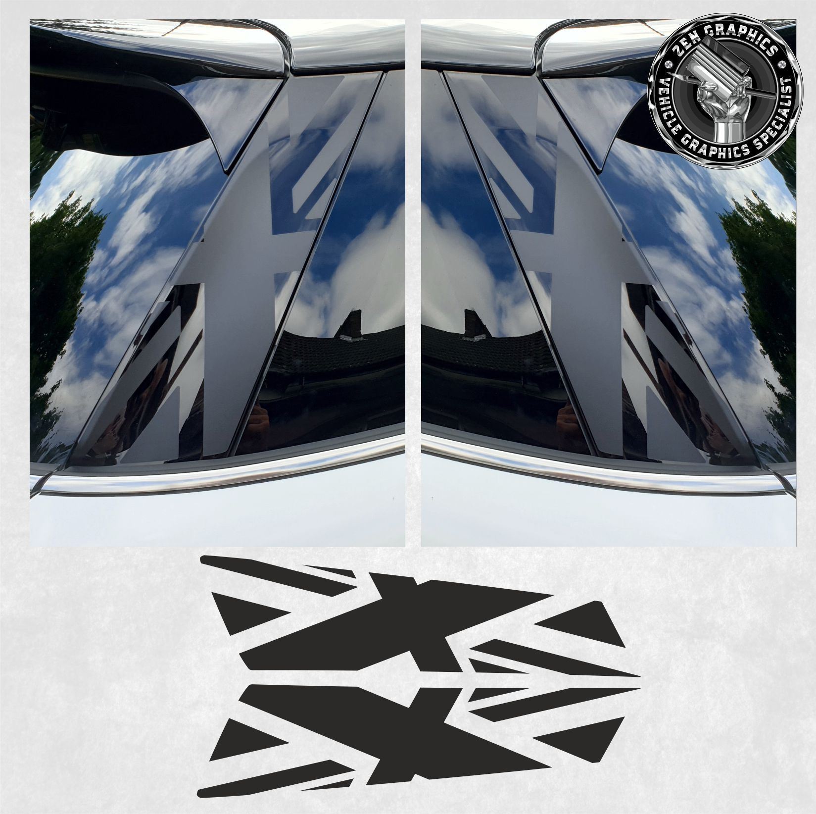 Zen Graphics - Mini F55 - 5 Door C pillar Decals / Stickers