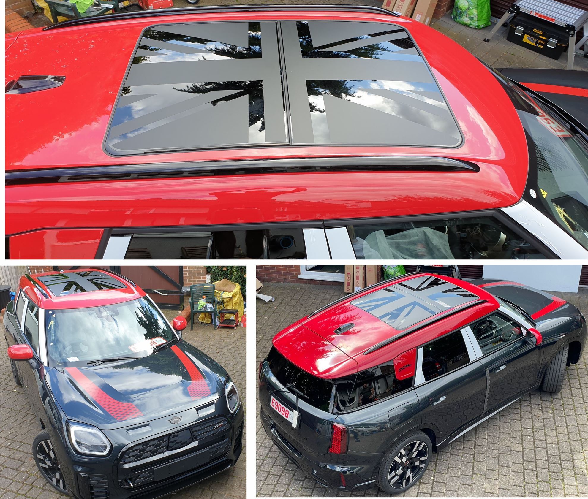 Zen Graphics - Mini U25 Countryman Panoramic Roof Union Jack Decals ...