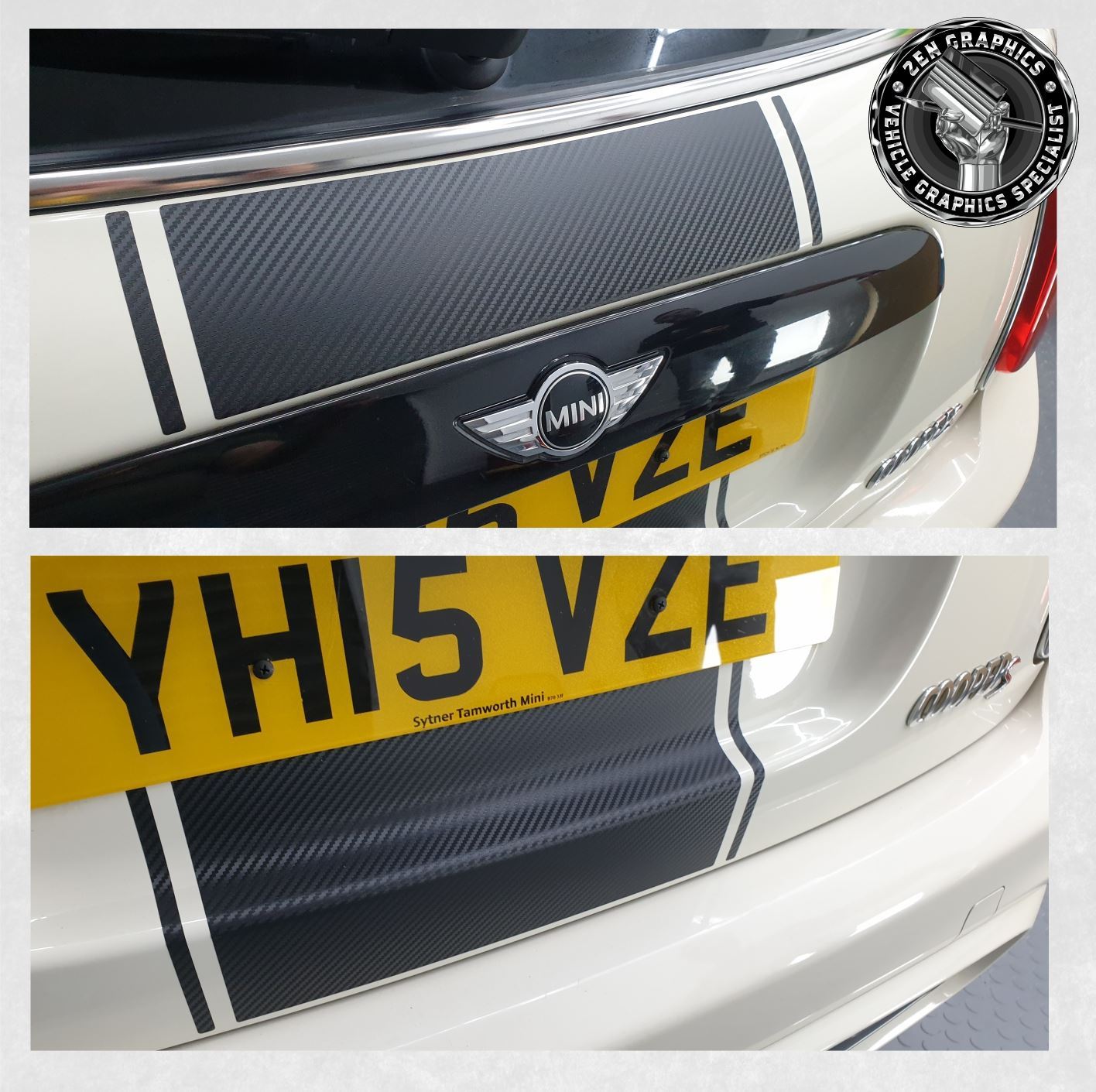 Zen Graphics - Mini F55 - 5 Door Bonnet and rear Tri Stripes Decals ...
