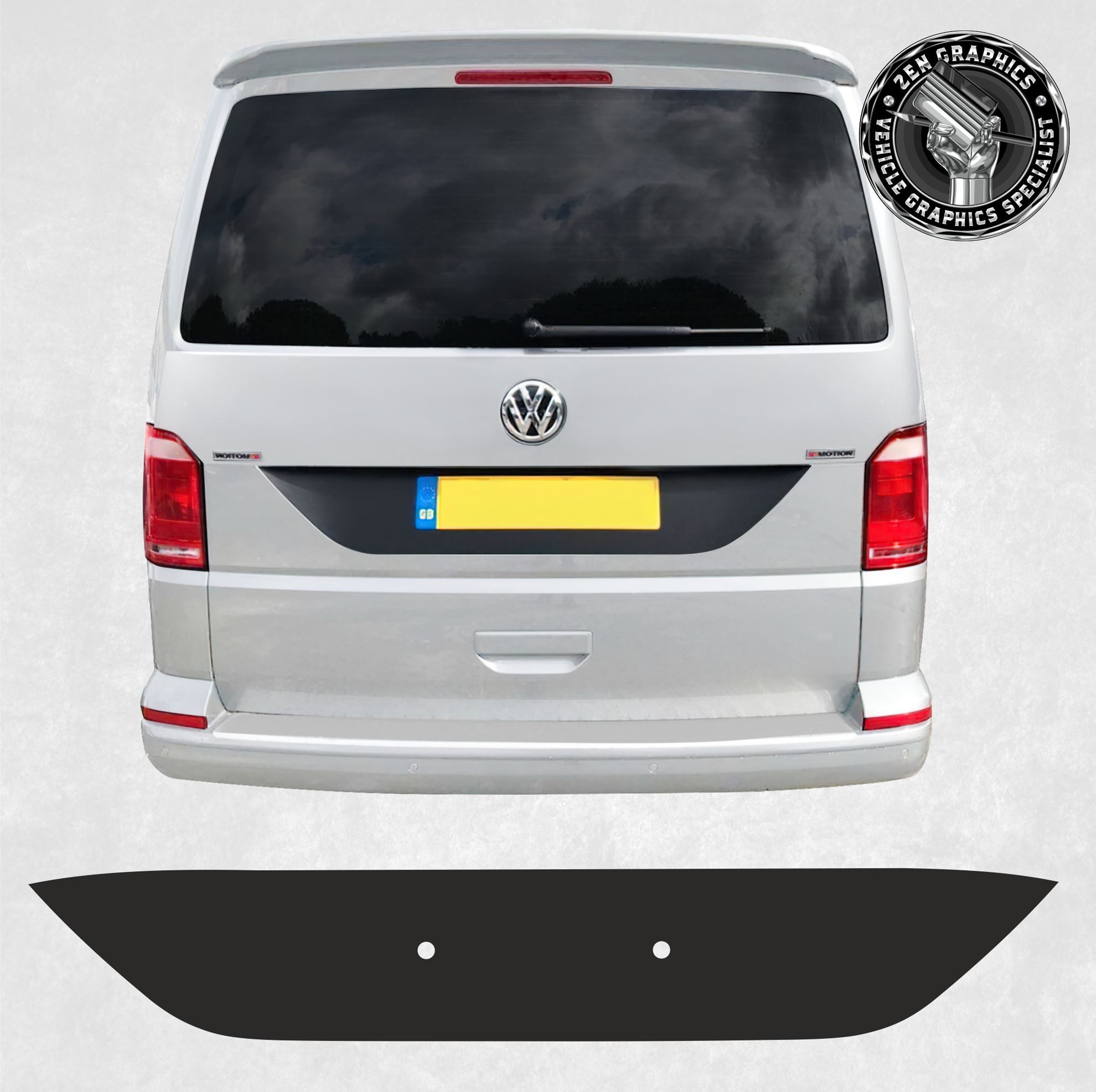 Zen Graphics - T6 Tailgate Recess matte Black Textured Decal / Sticker