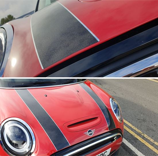 Zen Graphics - Mini F55 / F56 Cooper S / JCW Chrome & Black Sparkle stripes