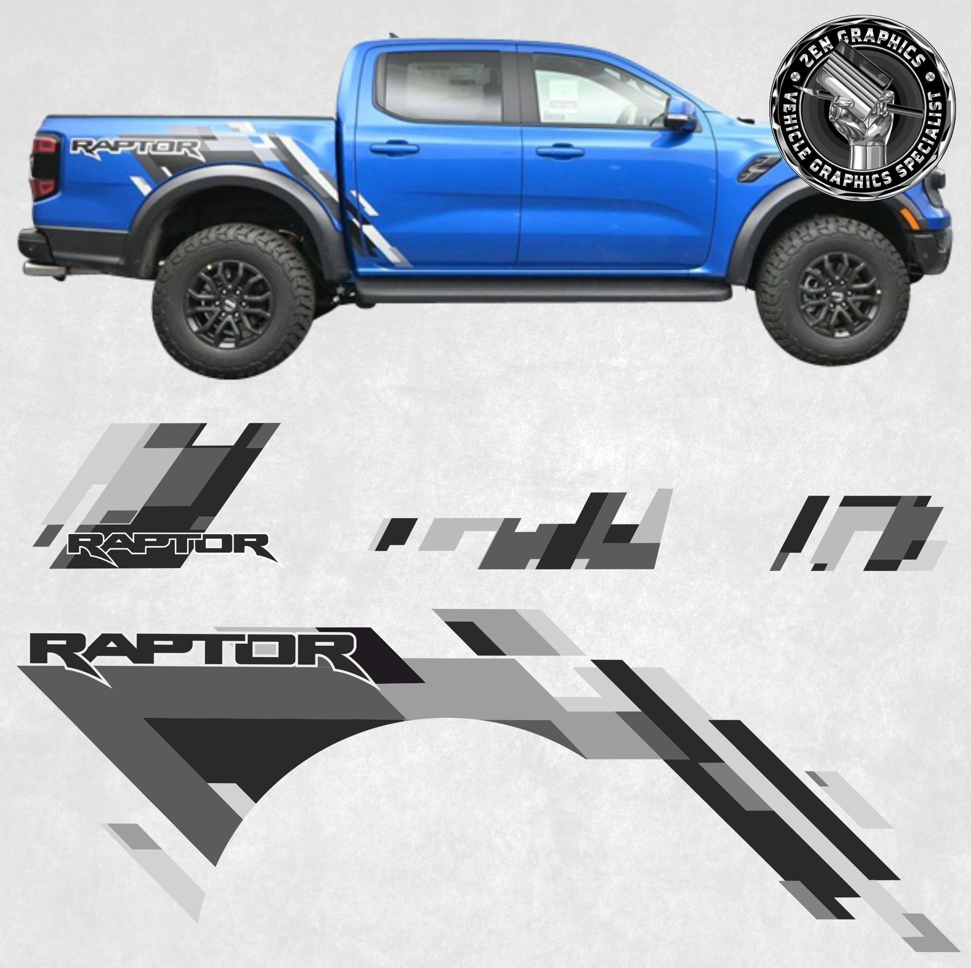 Zen Graphics - Ford Ranger Raptor Gen 2019 onwards Geometric Camo ...