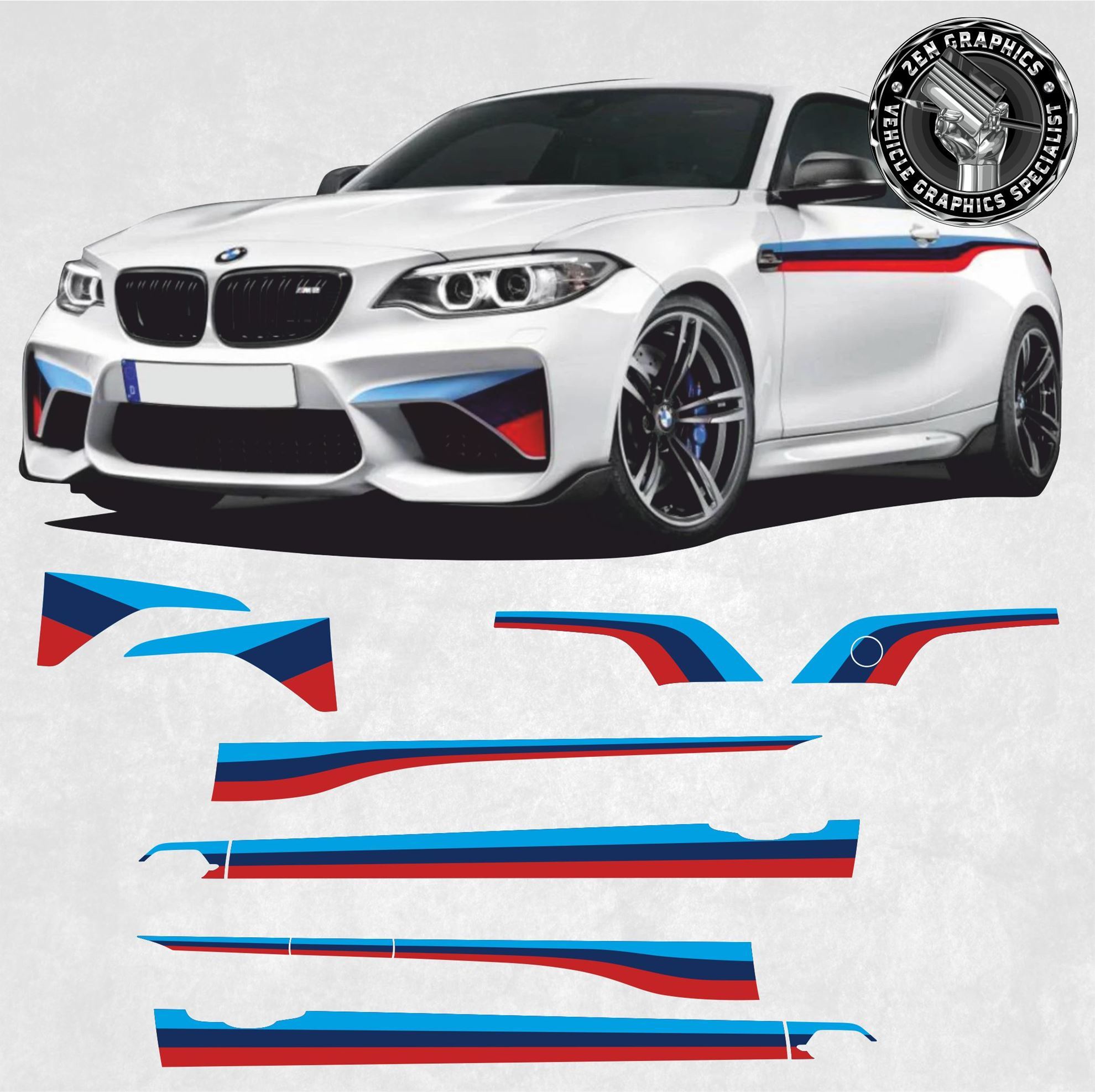 Zen Graphics - BMW M2 F87 M Performance Stripes / Stickers