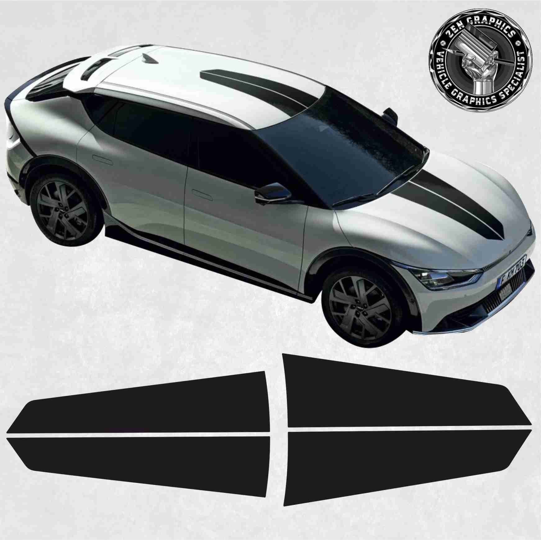 Zen Graphics - Kia EV6 / EV6 GT over the top Racing Stripes EXACT ...