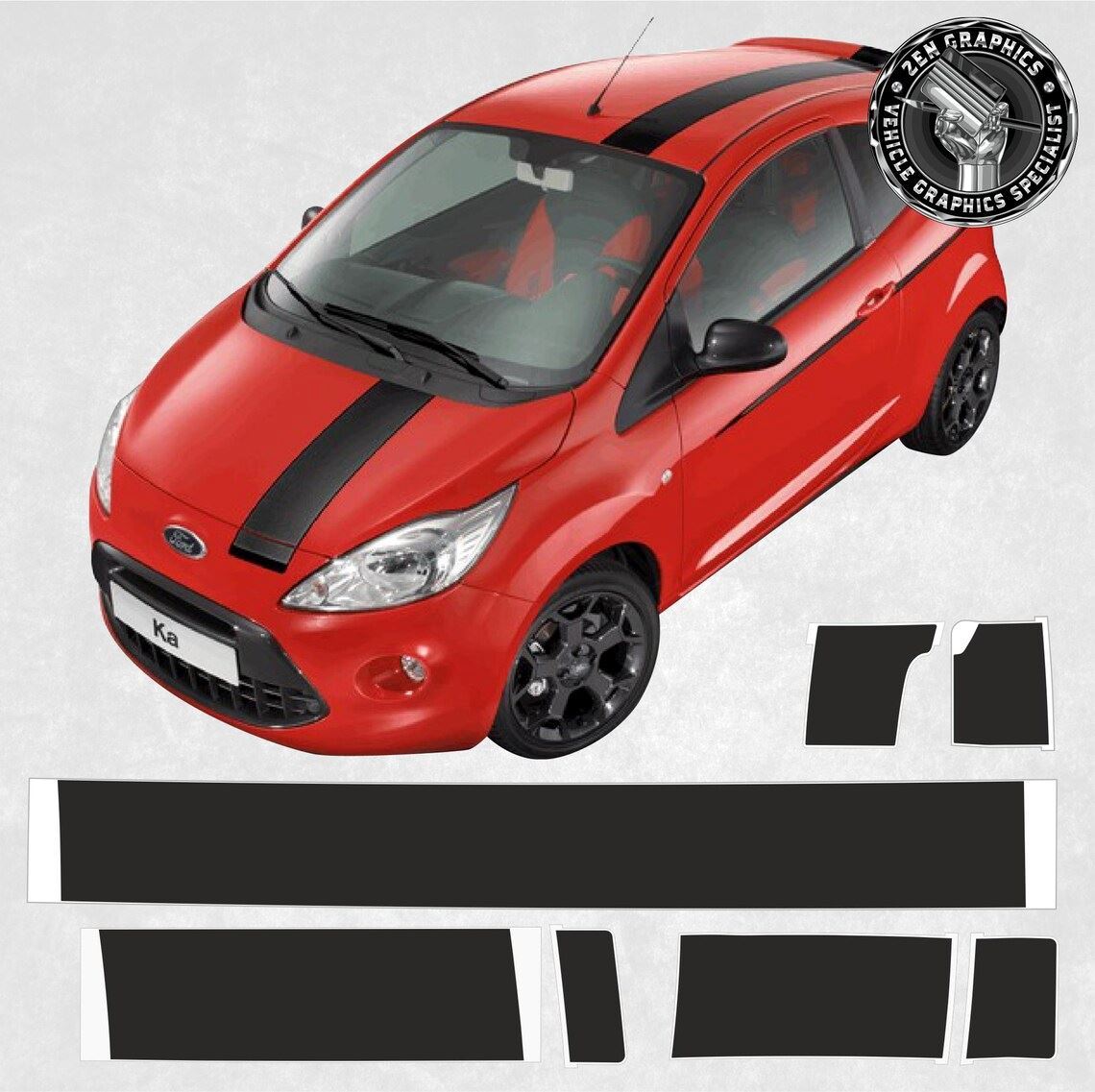 Zen Graphics - Ford KA Grand Prix Limited Edition over the top Stripes ...
