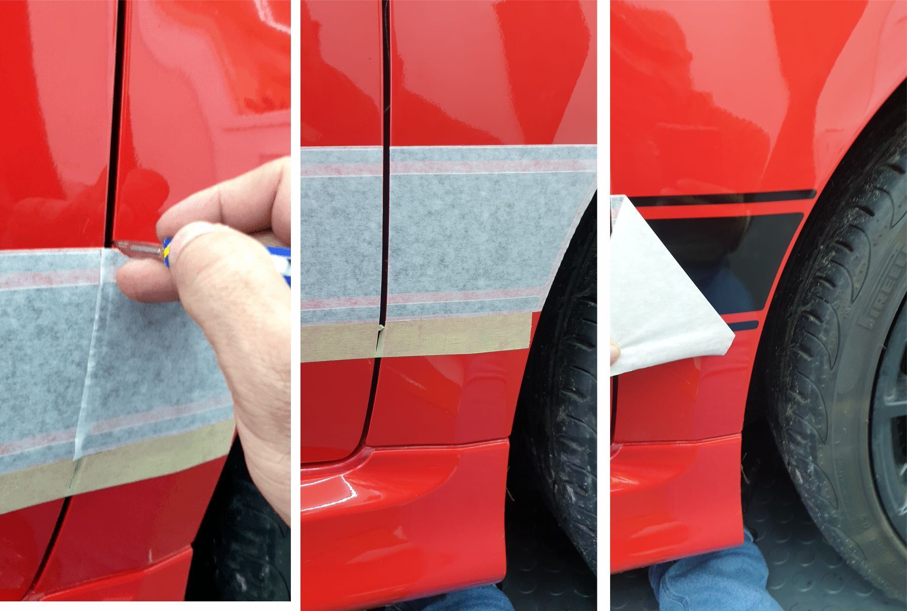 Zen Graphics - Fiat 595 Abarth side Stripes / Stickers FACTORY FIT
