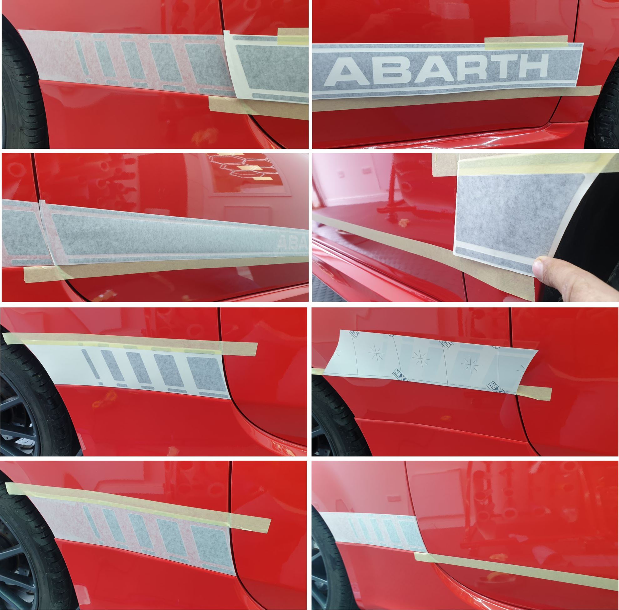 Zen Graphics - Fiat 595 Abarth side Stripes / Stickers FACTORY FIT
